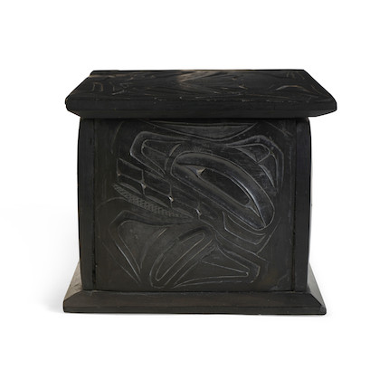 Bonhams : A Haida carved argillite box, possibly the work of Zacharias ...
