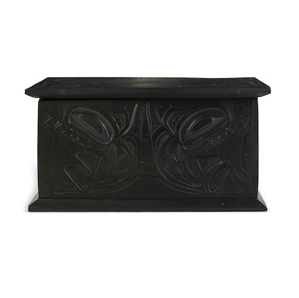 Bonhams : A Haida carved argillite box, possibly the work of Zacharias ...