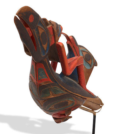 Bonhams : A Haida raven rattle attributed to Albert Edward Edenshaw