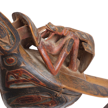Bonhams : A Tsimshian or Tlingit raven rattle
