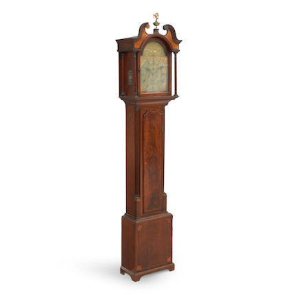 Bonhams Skinner : George III Inlaid Mahogany and Pine Tall Case Clock ...