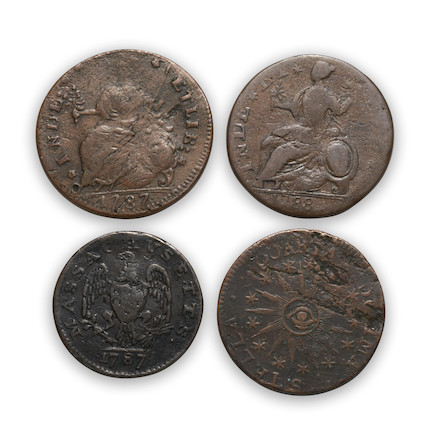 Bonhams Skinner : Four New England Colonial Coins.