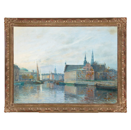 Bonhams : Otto Olsen (Danish, born 1886) View from Copenhagen with The ...