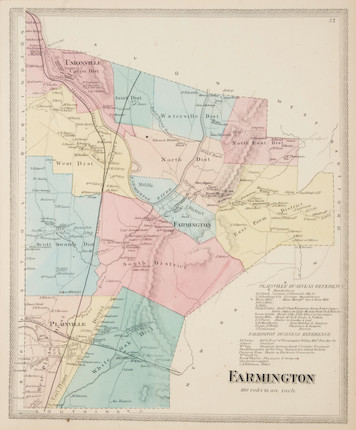 Bonhams Skinner : CONNECTICUT AREA MAPS. A group of two maps of ...
