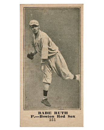 Bonhams : A BABE RUTH M101-4 1916 ROOKIE CARD 151 PSA EX 5, WITH ...
