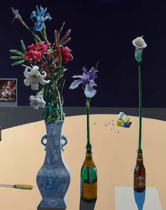 Bonhams : PAUL WONNER (1920-2008) 'Dutch' Still Life with Flowers and a ...
