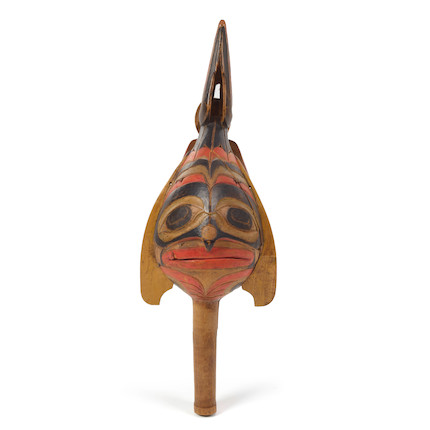 Bonhams : A Tlingit raven rattle