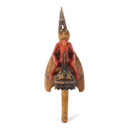 Bonhams : A Tlingit raven rattle