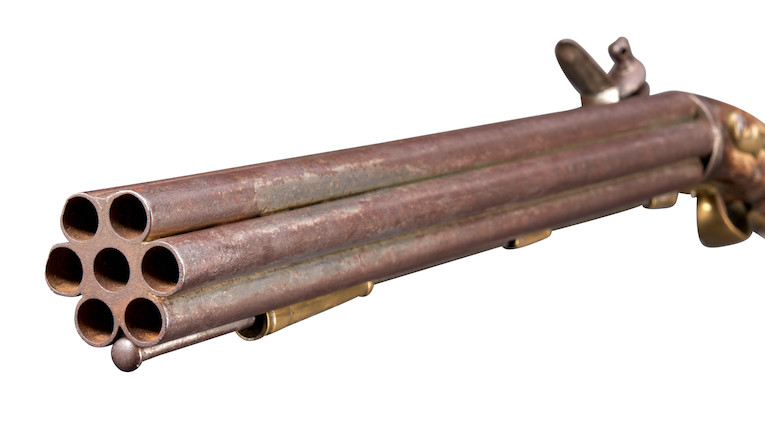 Bonhams Skinner : Pattern 1780 Seven-Barreled Volley Gun,
