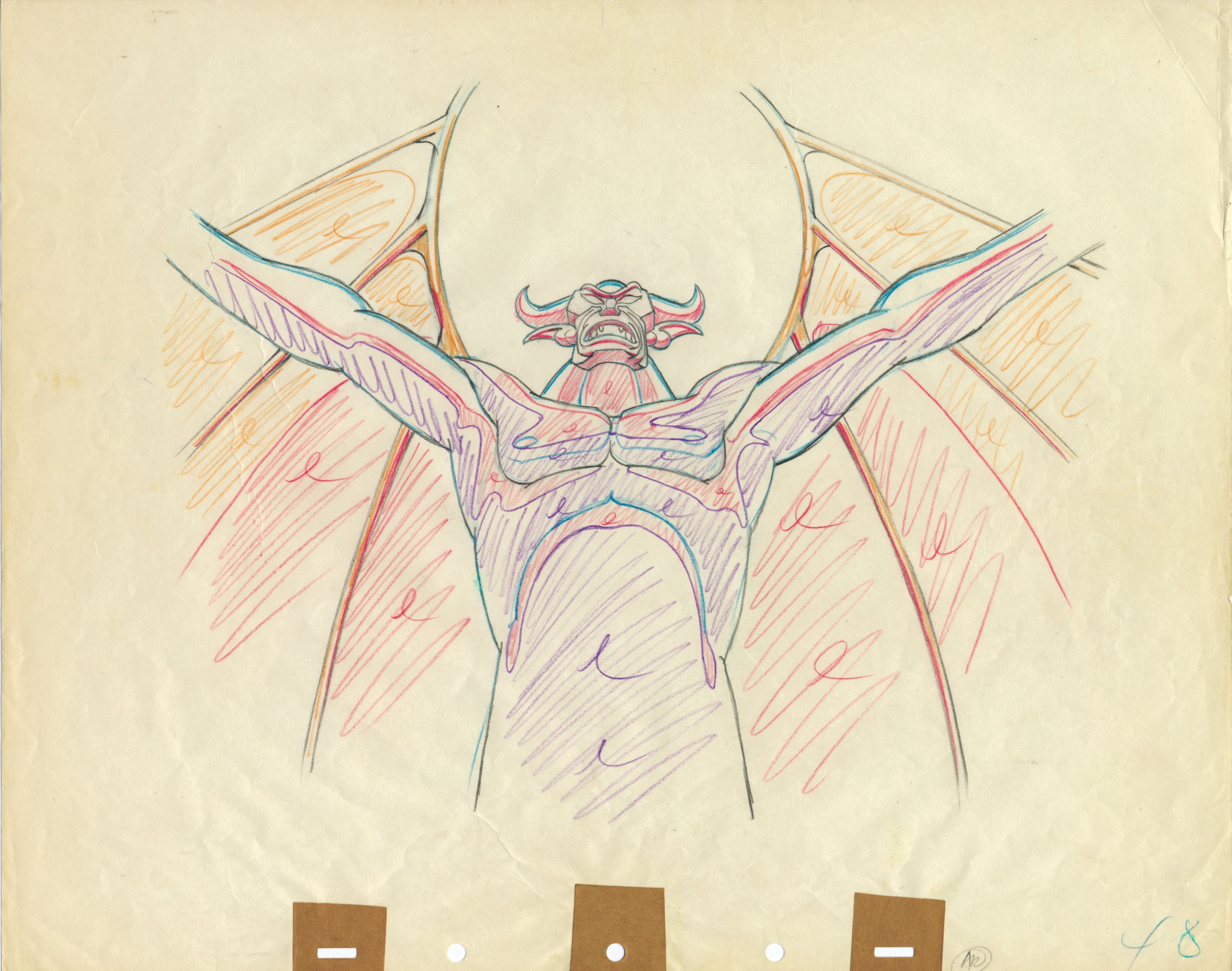 Bonhams : A Walt Disney animation drawing of Chernabog from Fantasia