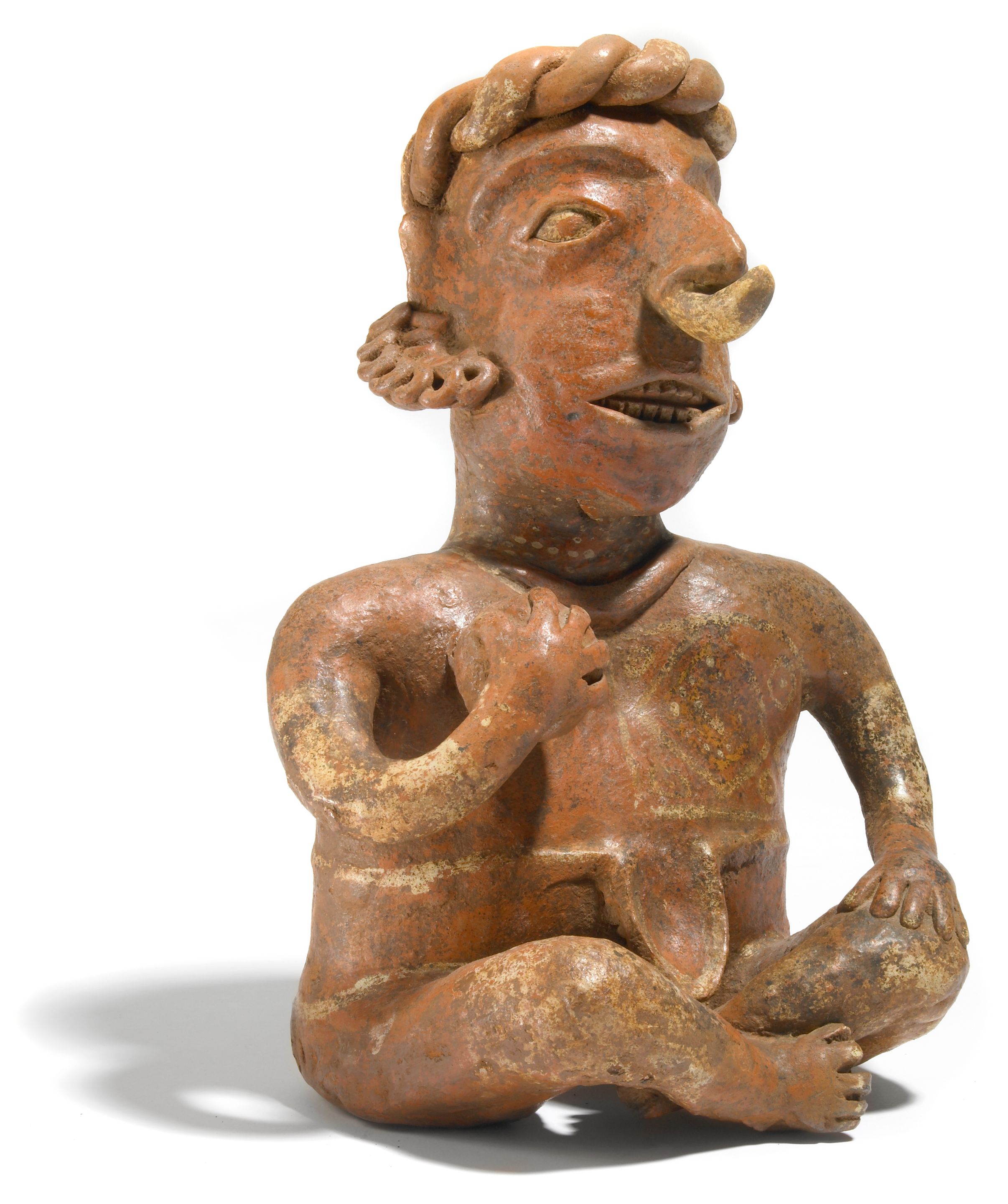 Bonhams : Nayarit Seated Ballplayer, Ixtlán del Rio Style, Protoclassic ...