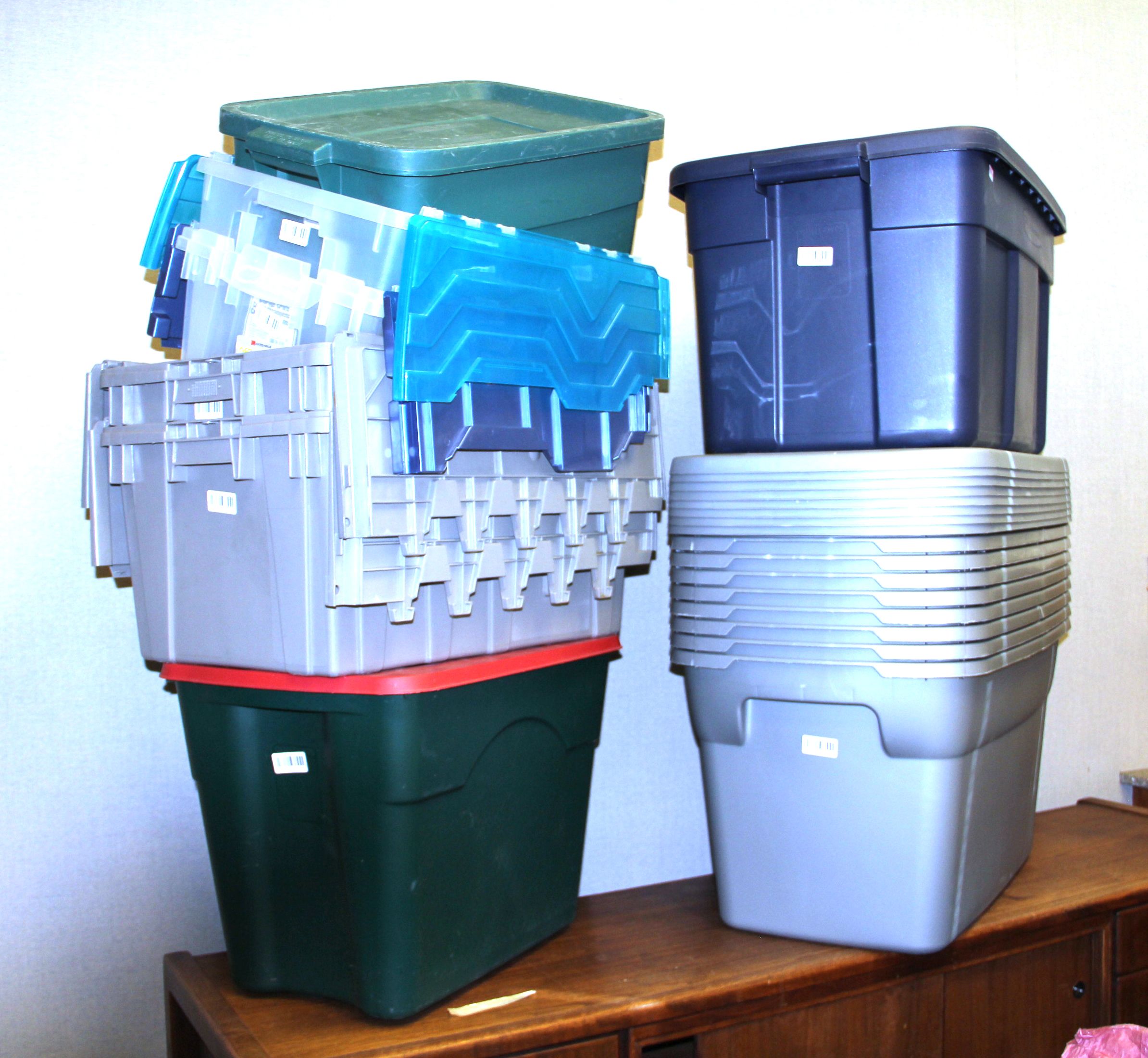 Bonhams : A collection of sixteen various molded plastic storage and ...