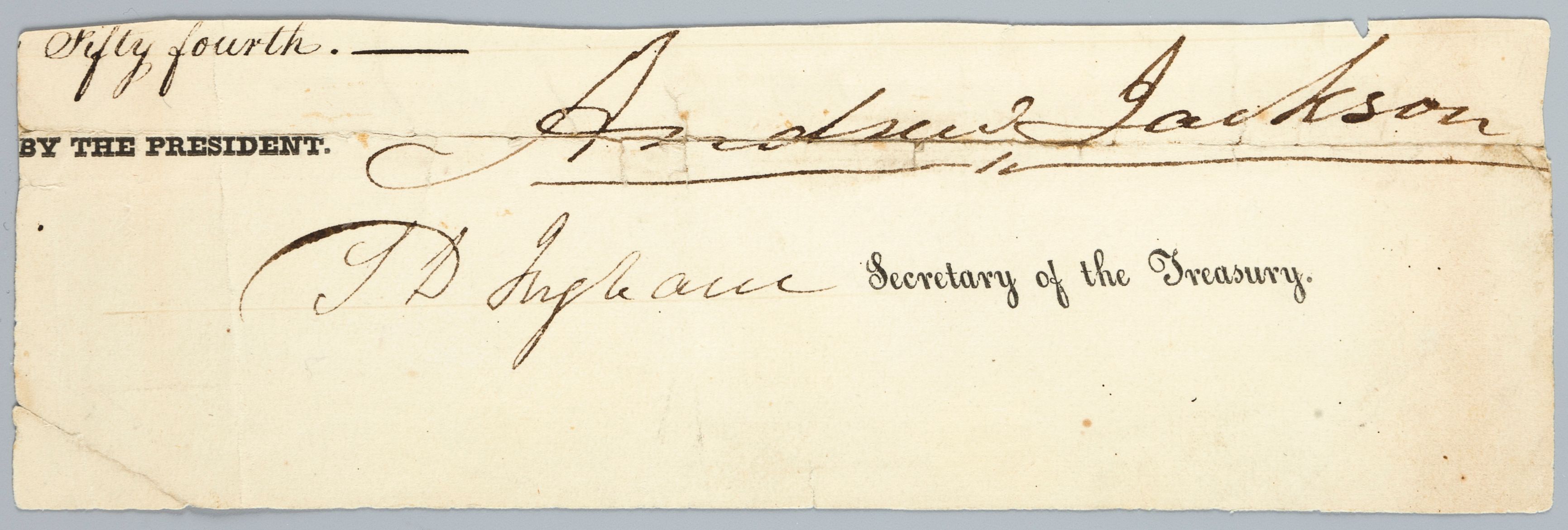 Andrew Jackson Signature OHJ Archive