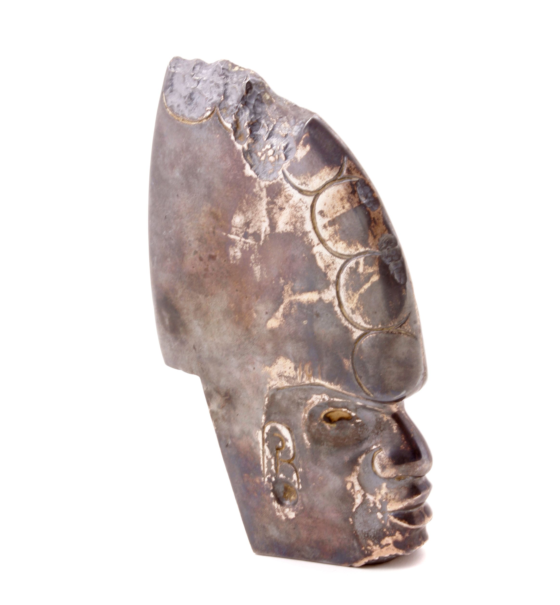 Bonhams : A Mexican sterling silver 'Aztec' head sculpture Salvador de ...