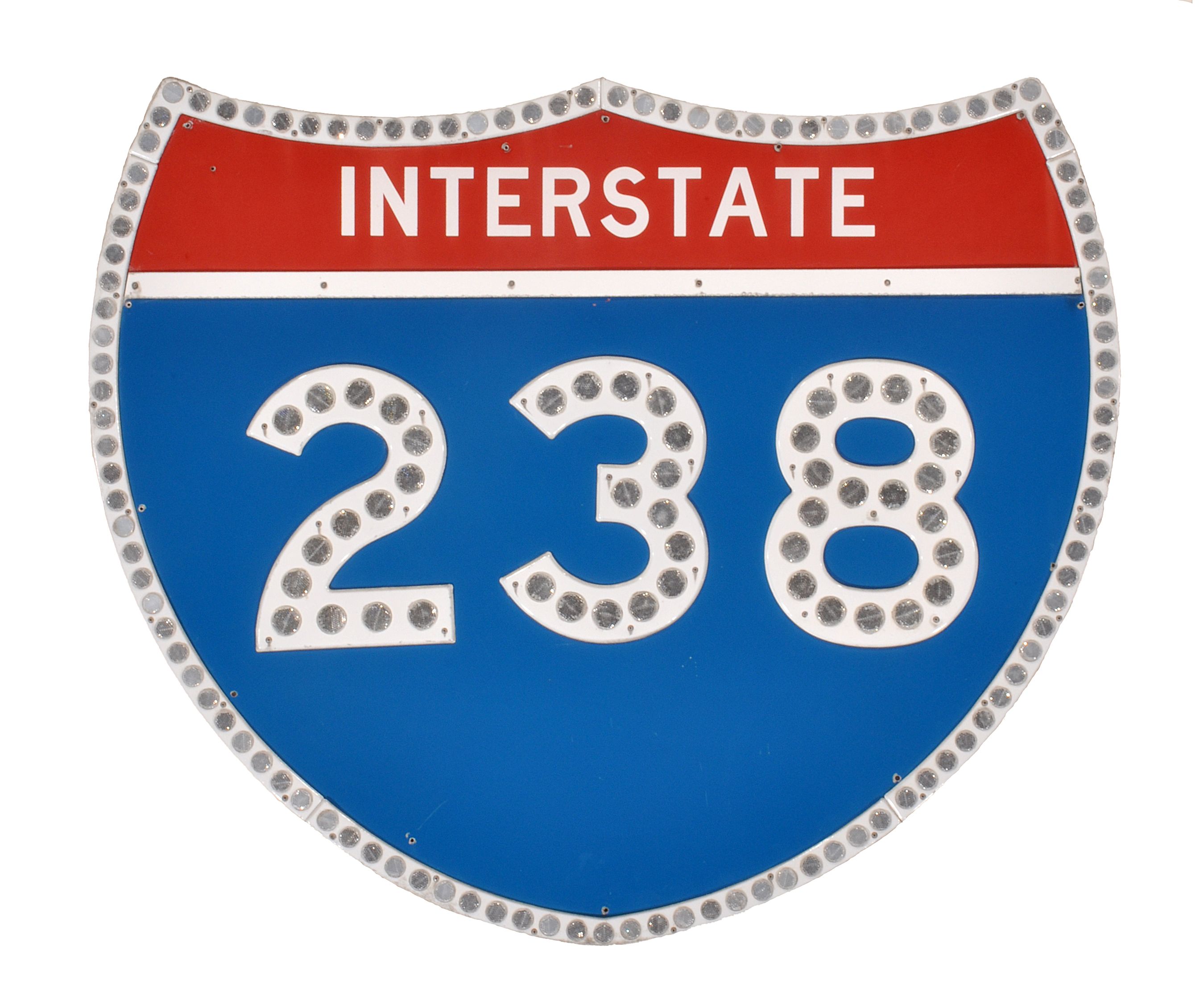 Bonhams Cars : A large interstate 238 sign,