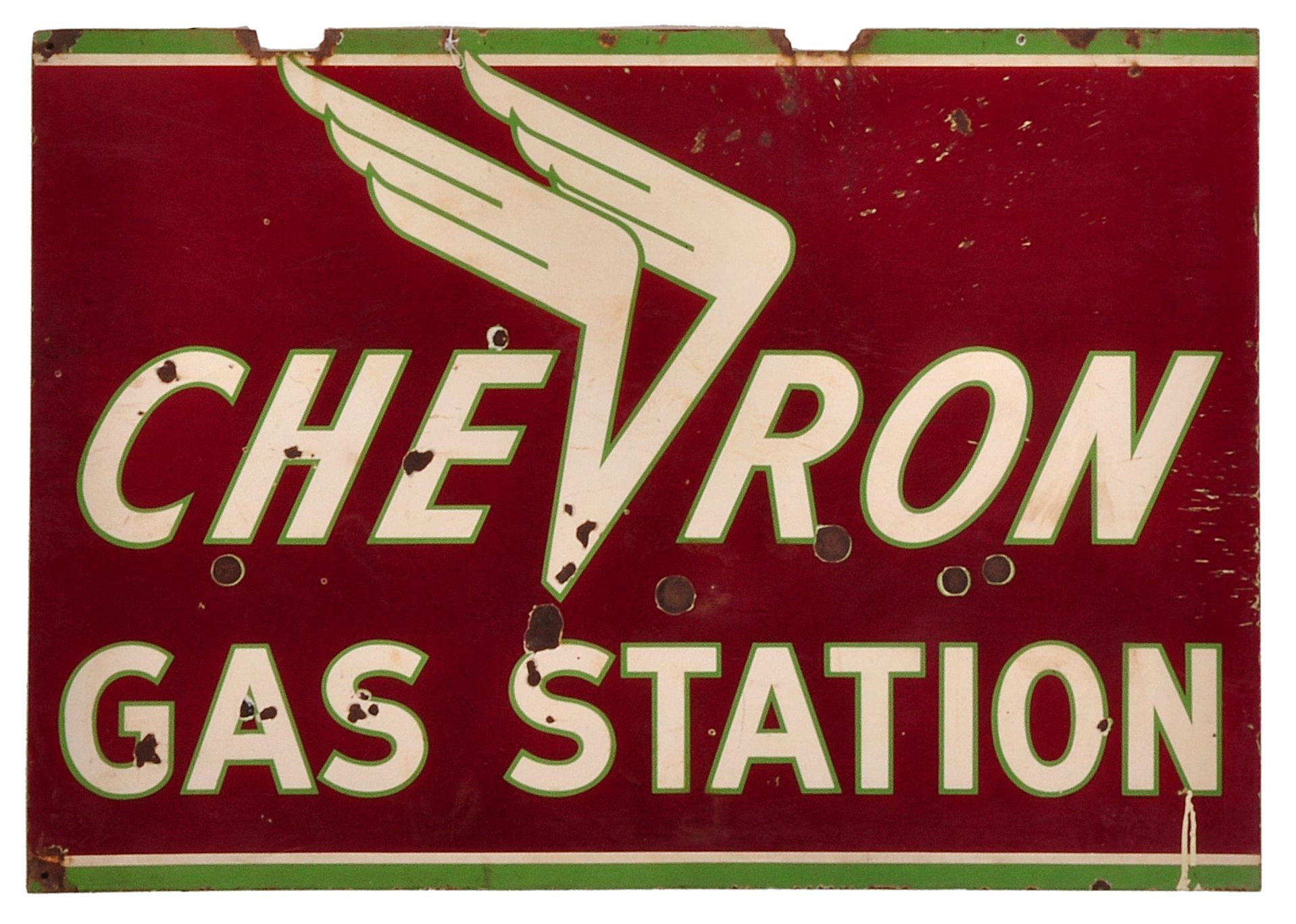 Bonhams Cars : A Chevron Gas Station sign, c.50s,