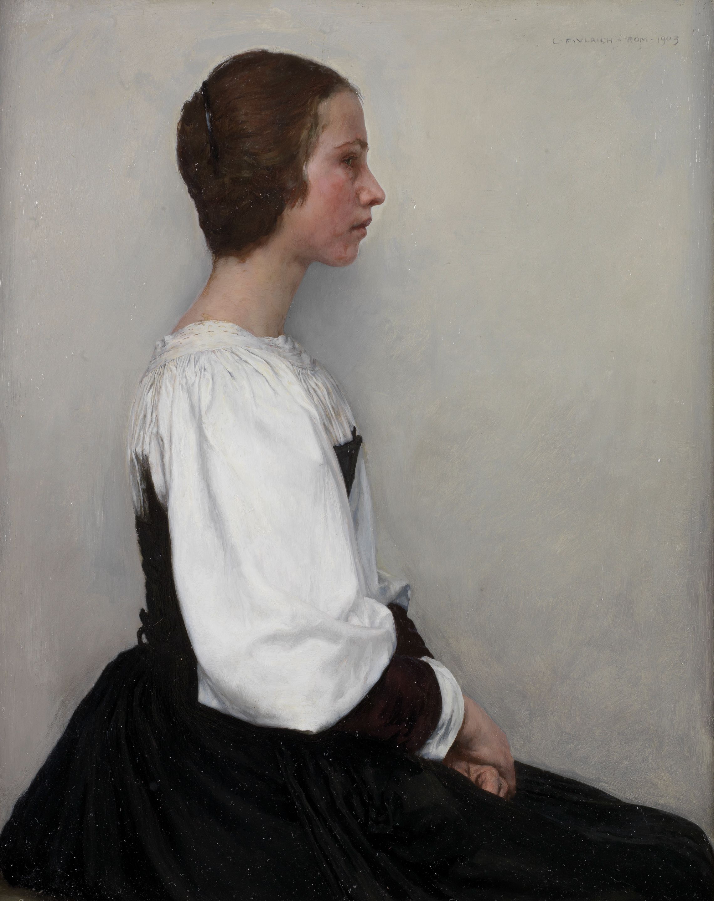 Bonhams : Charles Frederic Ulrich (American, 1858-1908) Portrait of a ...