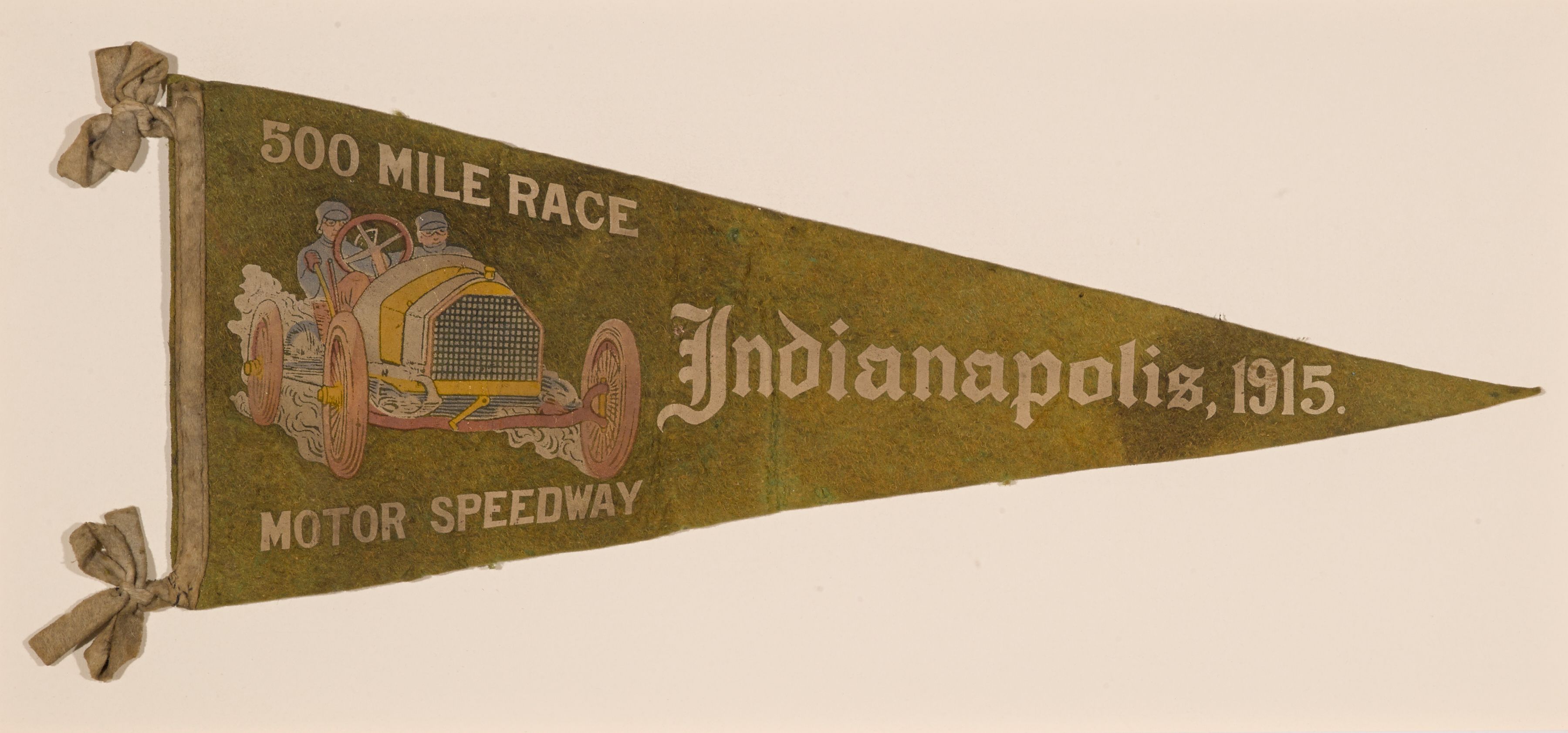 Bonhams Cars : A 1915 Indianapolis 500 race pennant,
