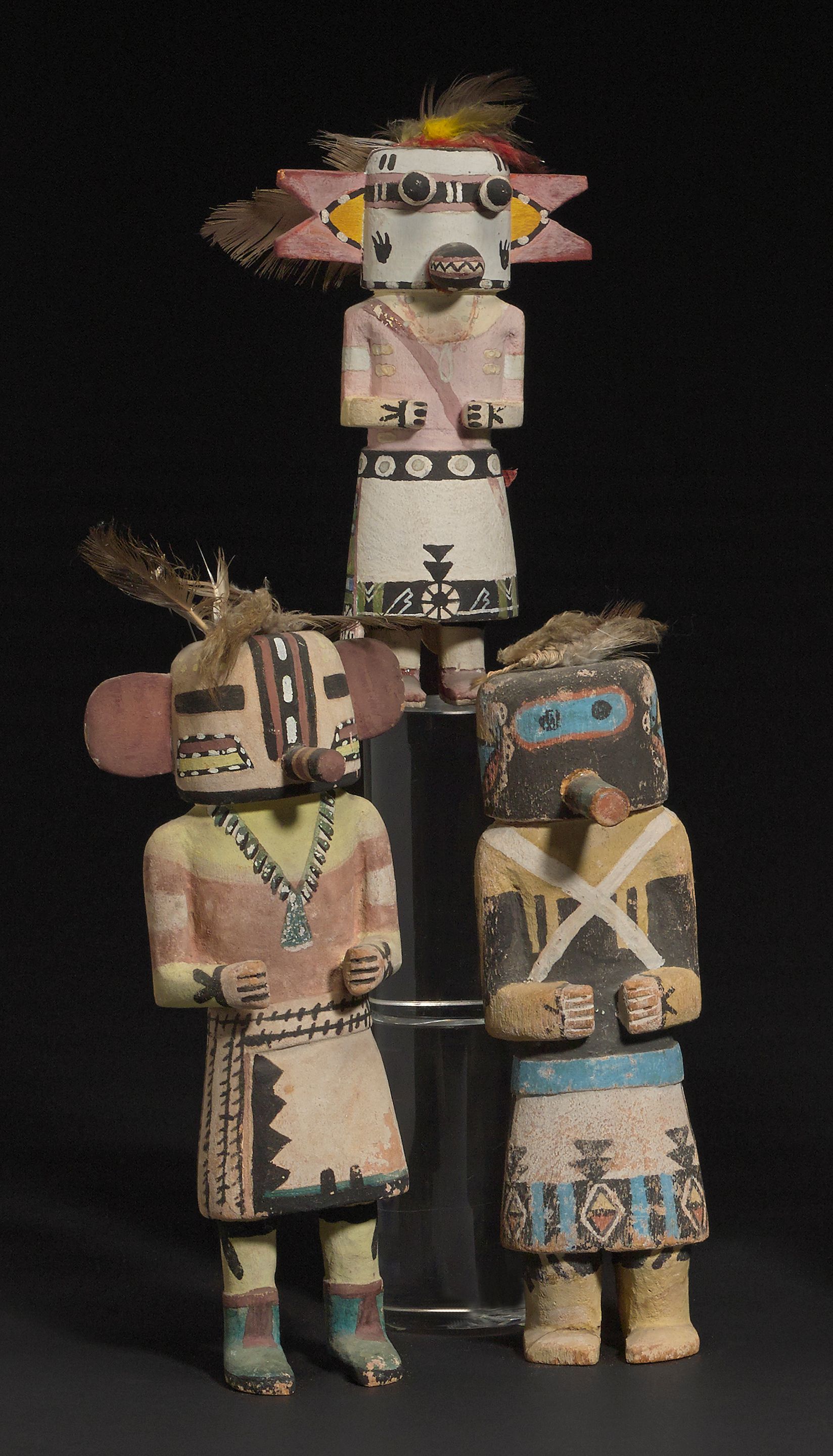 Bonhams : Three Hopi kachina dolls