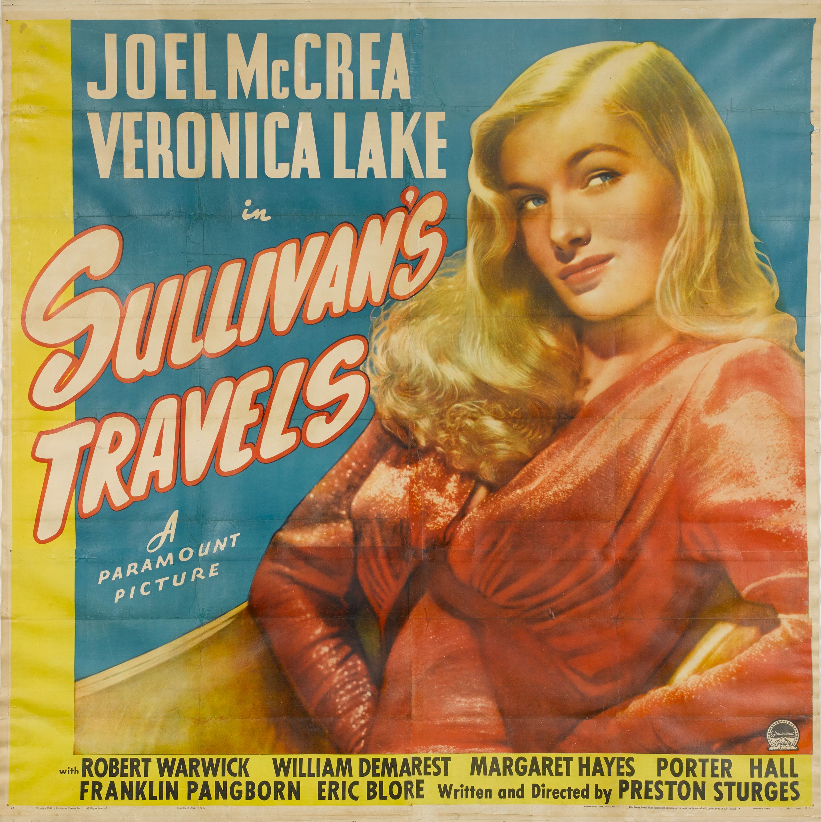 Sullivans Travels Poster Sullivan's Travels (1941) Original Movie