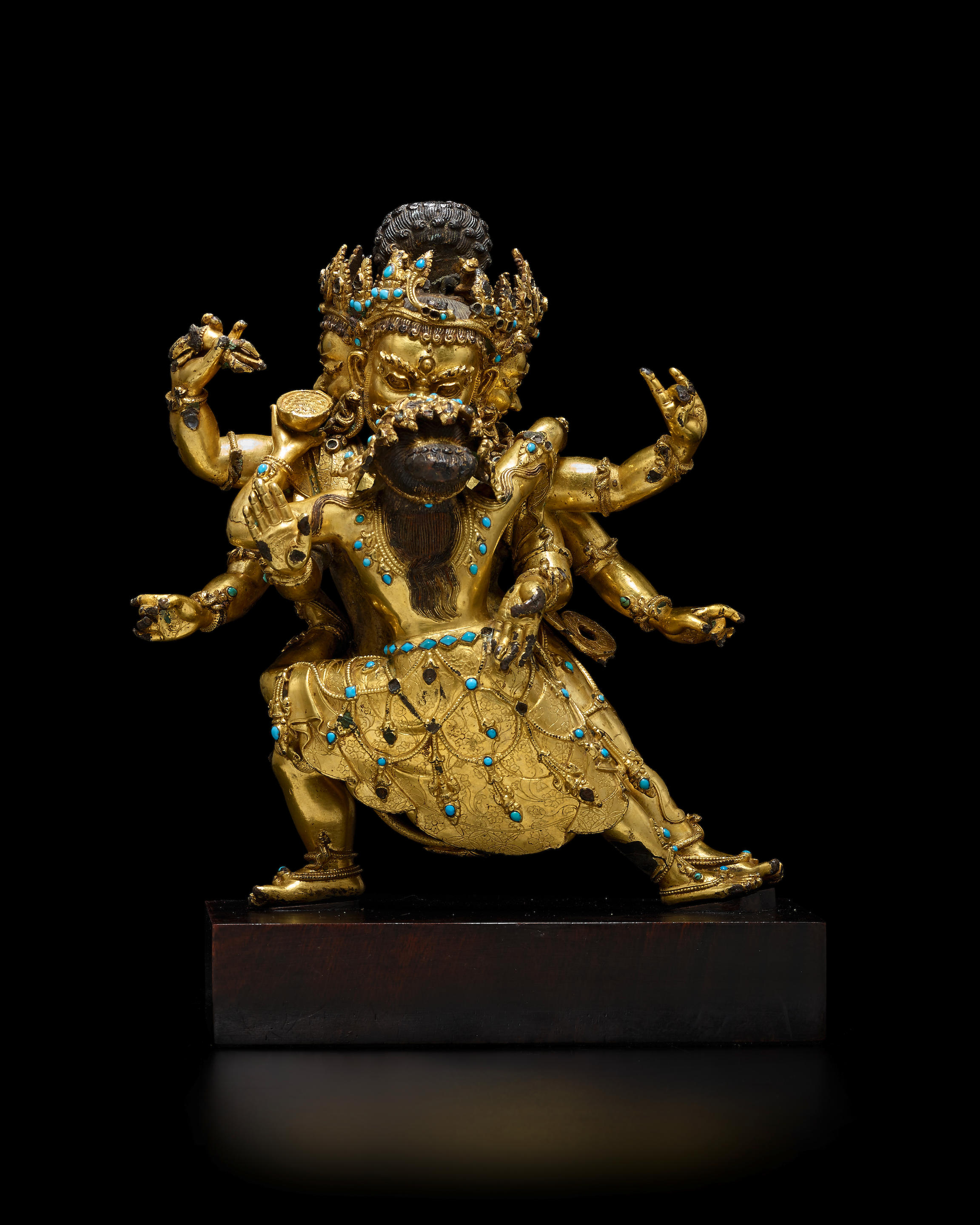 Bonhams A Gilt Copper Alloy Figure Of Mahachakra Vajrapani Attributed