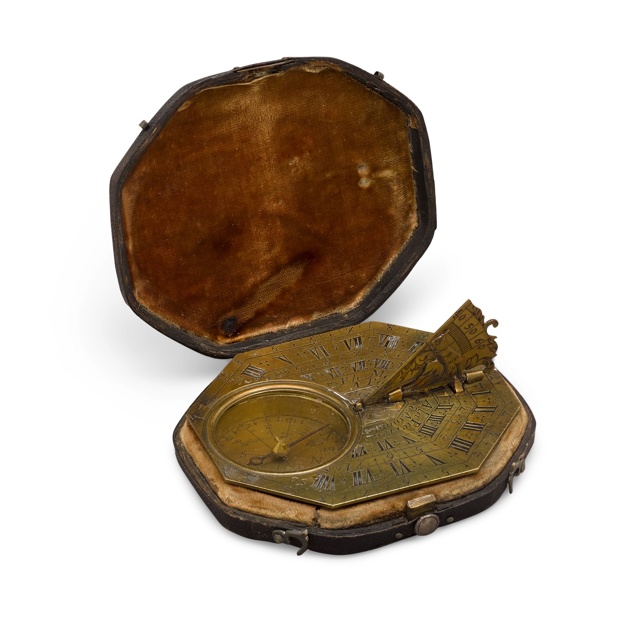 Bonhams : A Pierre Le Maire brass Butterfield dial. French, c.1740 ...