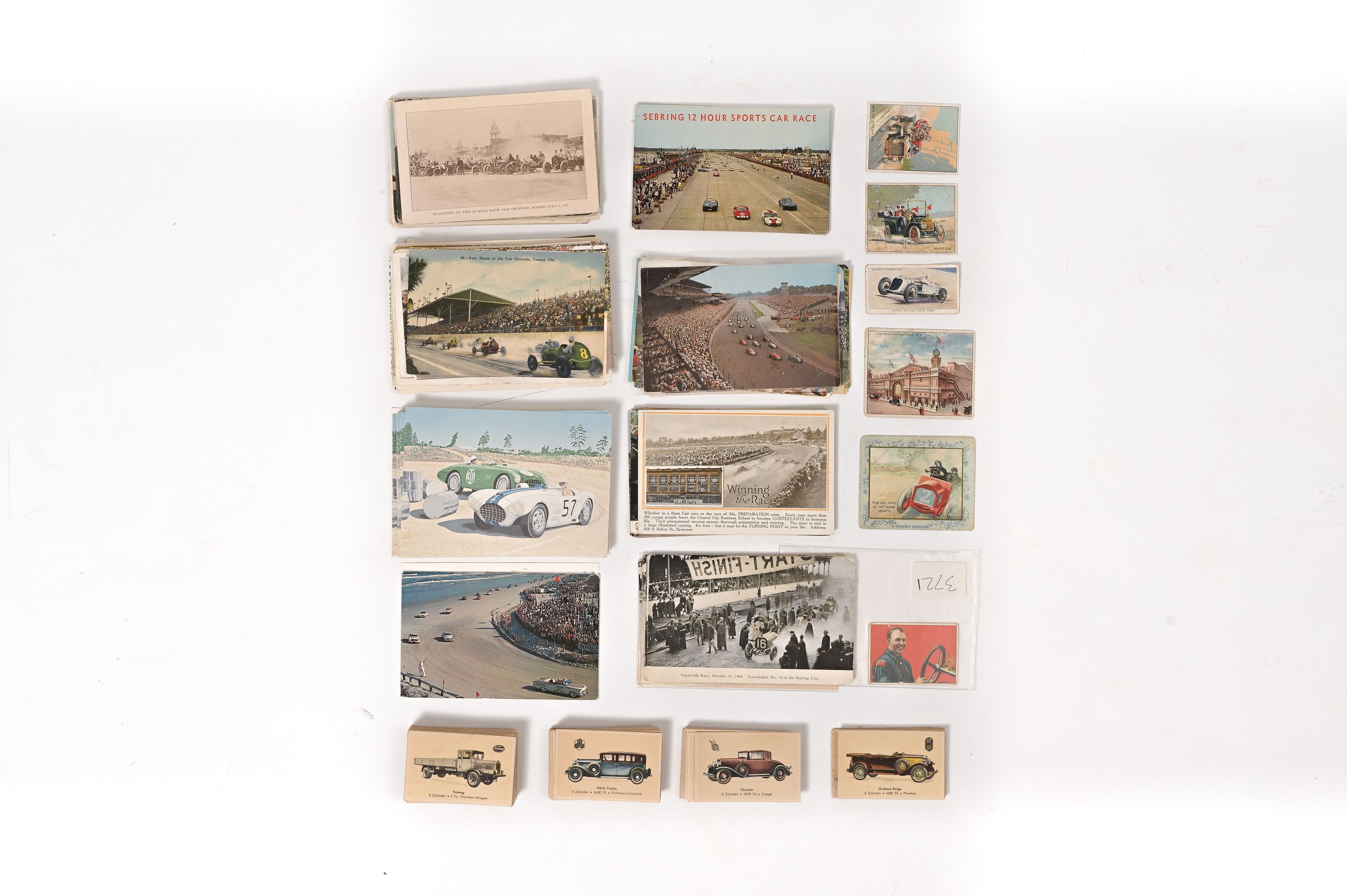 Bonhams Cars : Assorted motor racing postcards, 1900s-1970s,