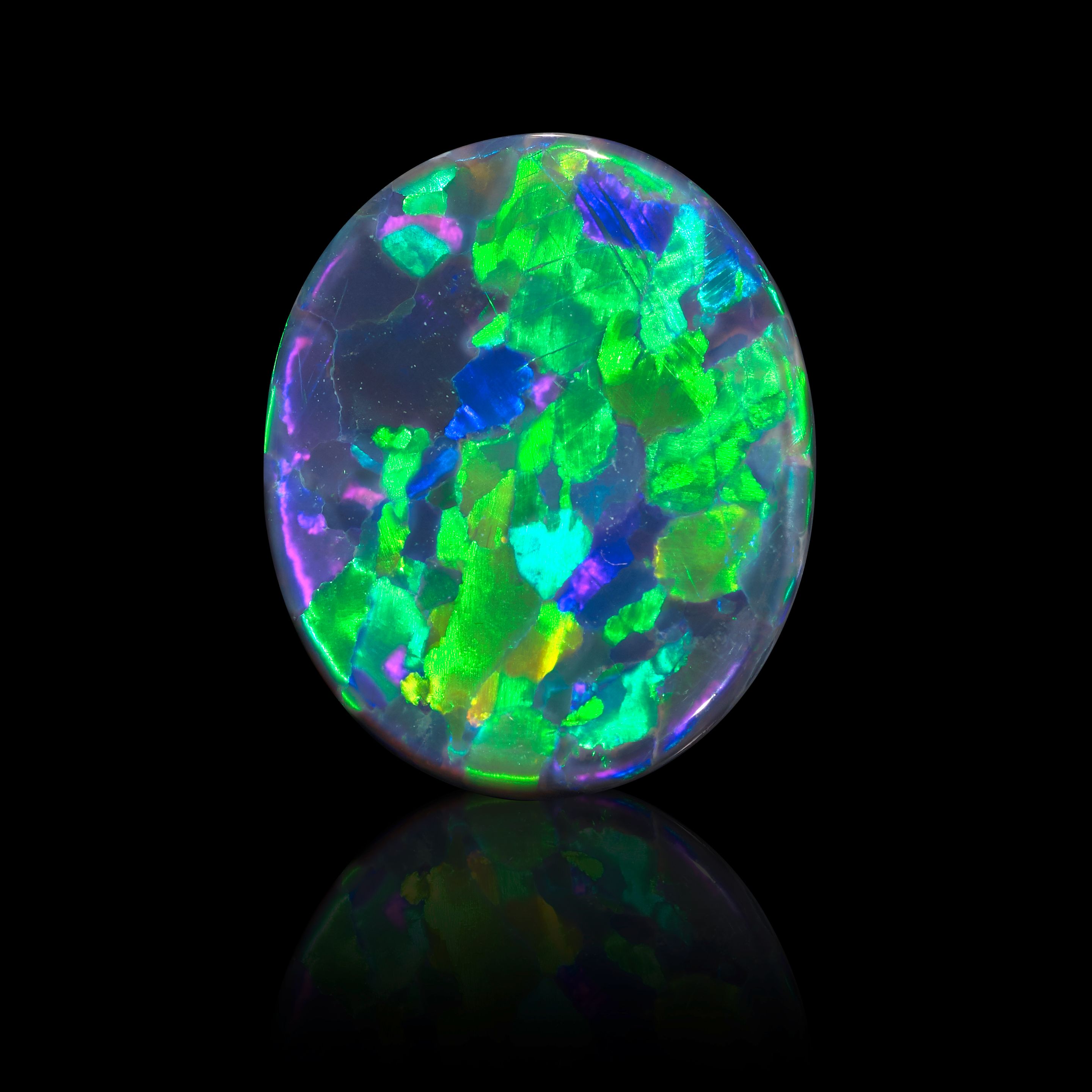 Bonhams : Classic Flagstone Pattern Black Opal