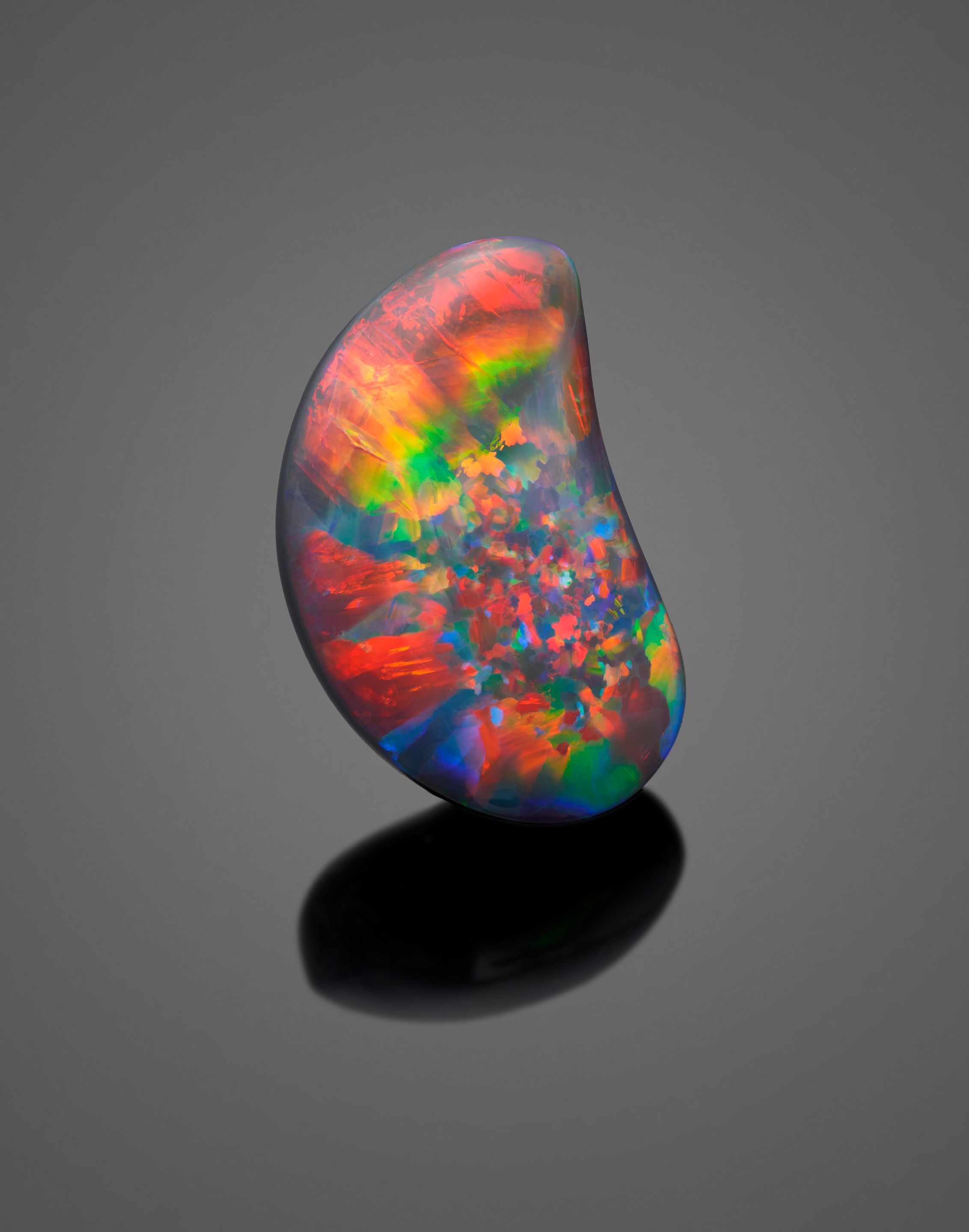 Bonhams : Black Opal with Multi-color Fire