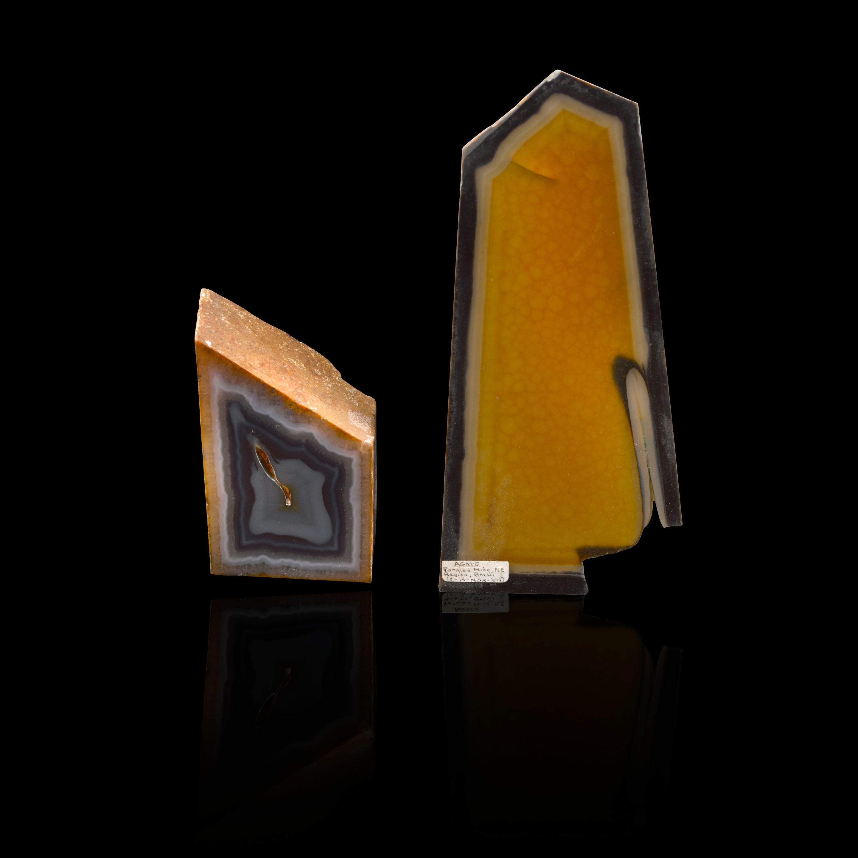 Bonhams : Two Polyhedral Agates