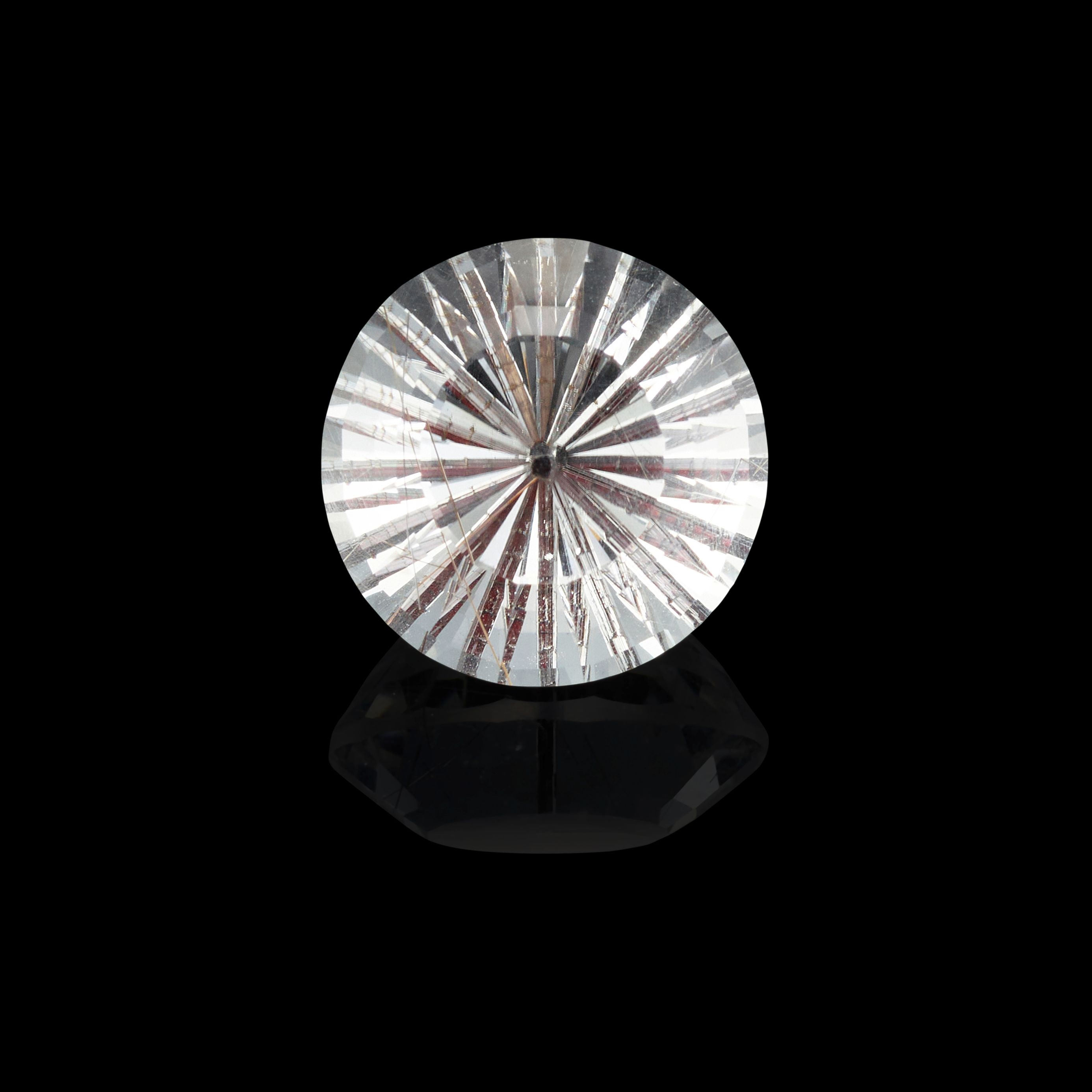 Bonhams : Pinwheel Quartz with Tourmaline Needle Inclusion