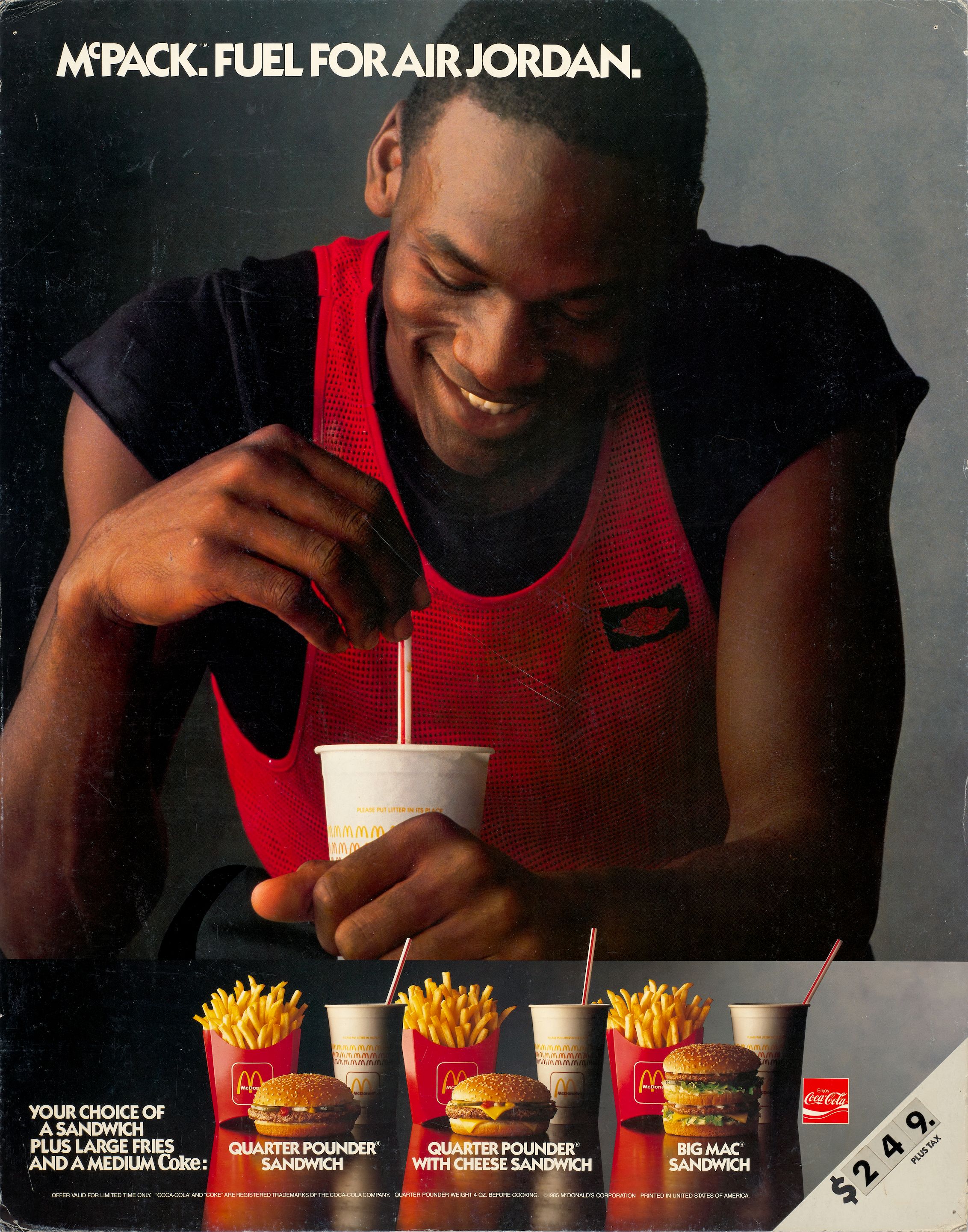 Bonhams : MICHAEL JORDAN A 1985 MCDONALDS ADVERTISING POSTER