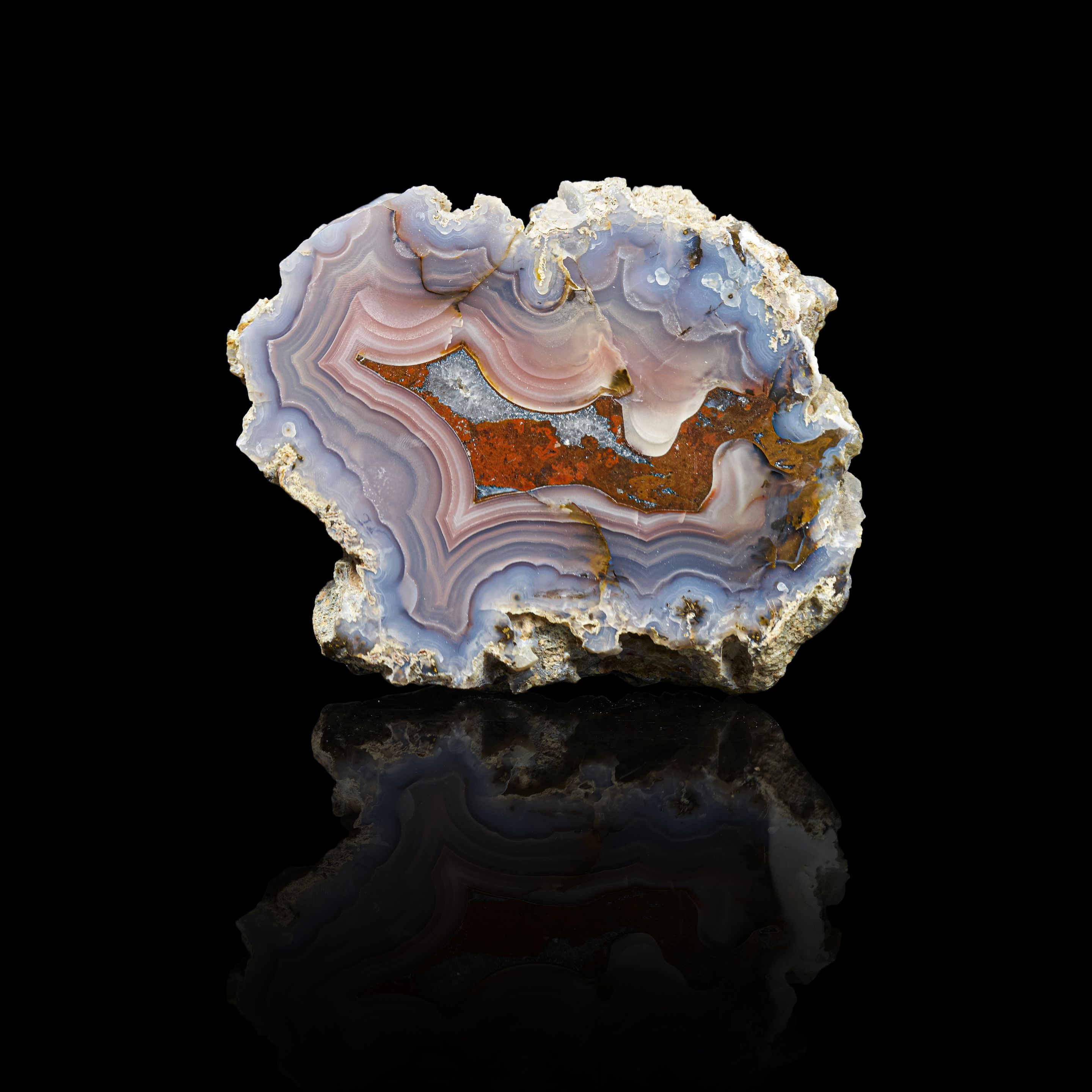 Bonhams : Large Laguna Agate Half Geode