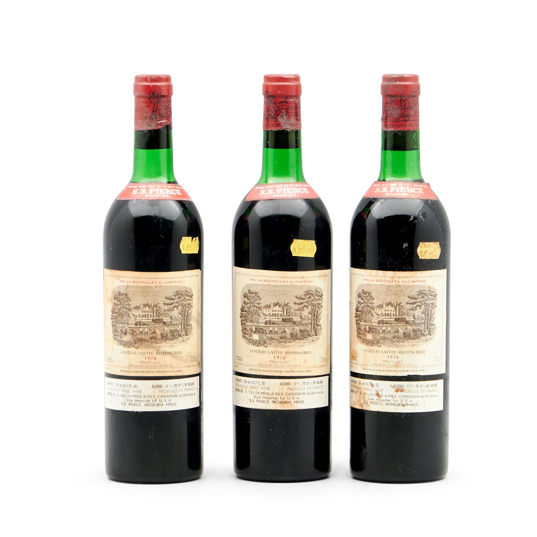 Bonhams Skinner : Chateau Lafite Rothschild 1976, 3 bottles
