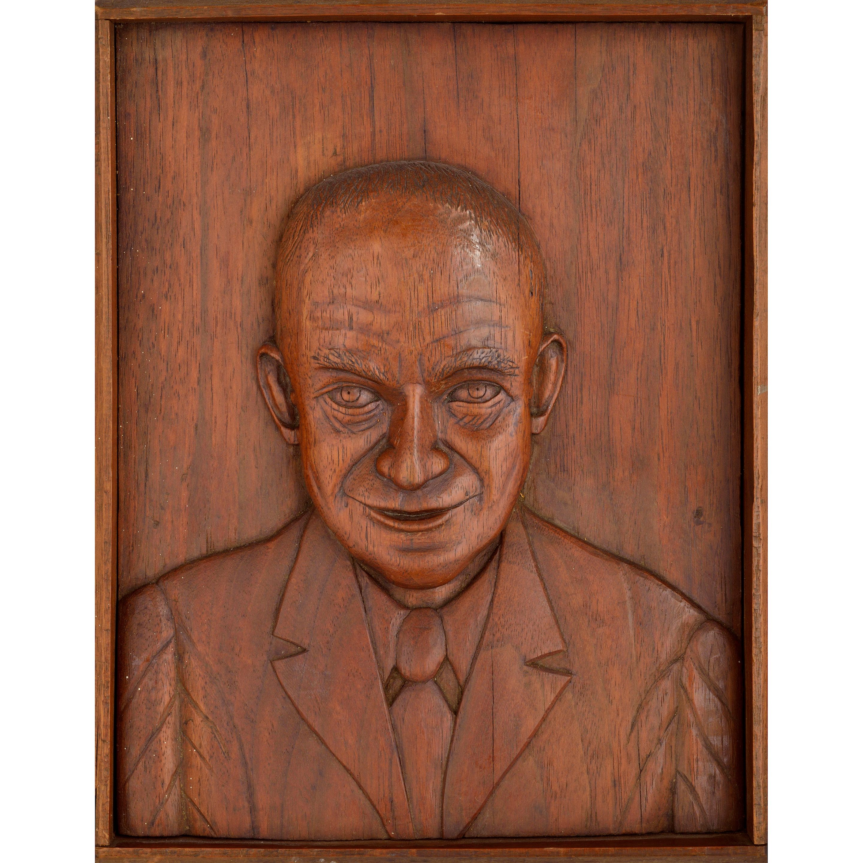 Bonhams Skinner : Relief Portrait of Dwight D. Eisenhower G.N. Byram ...
