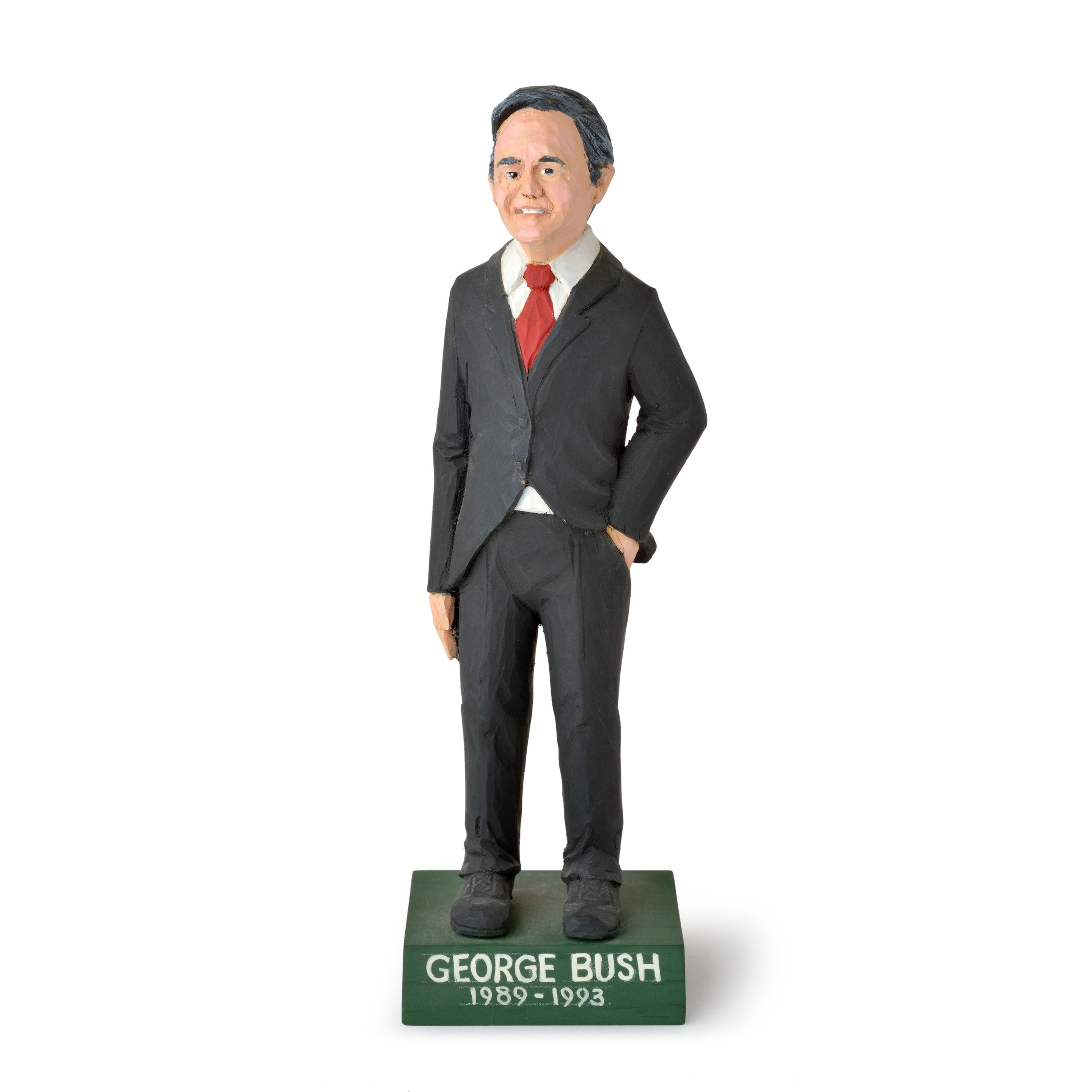 Bonhams Skinner : Carved Figure of George H.W. Bush, Gil Russell (b ...