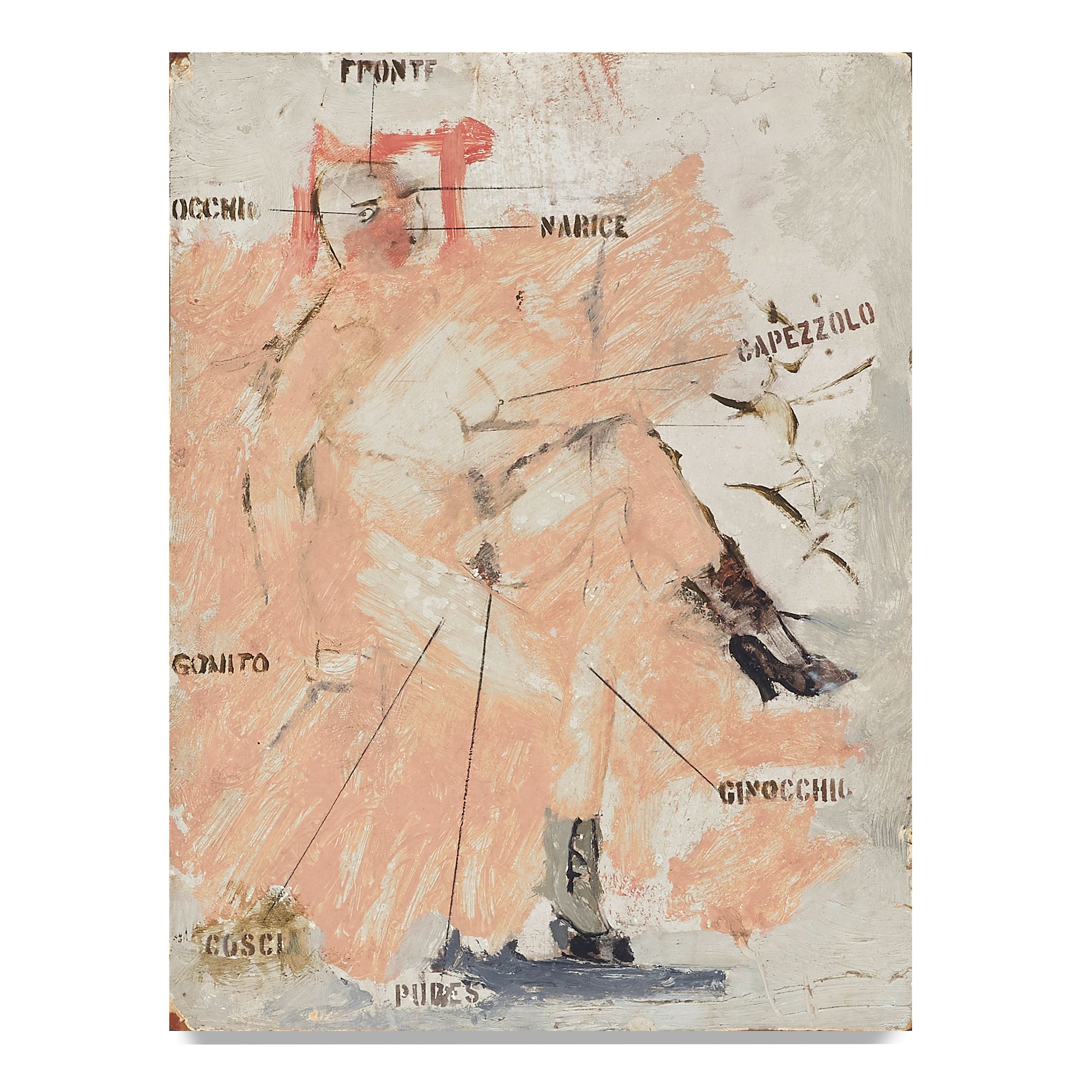 Bonhams : LARRY RIVERS (1923-2002) Parts of the Body Italian Vocabulary ...