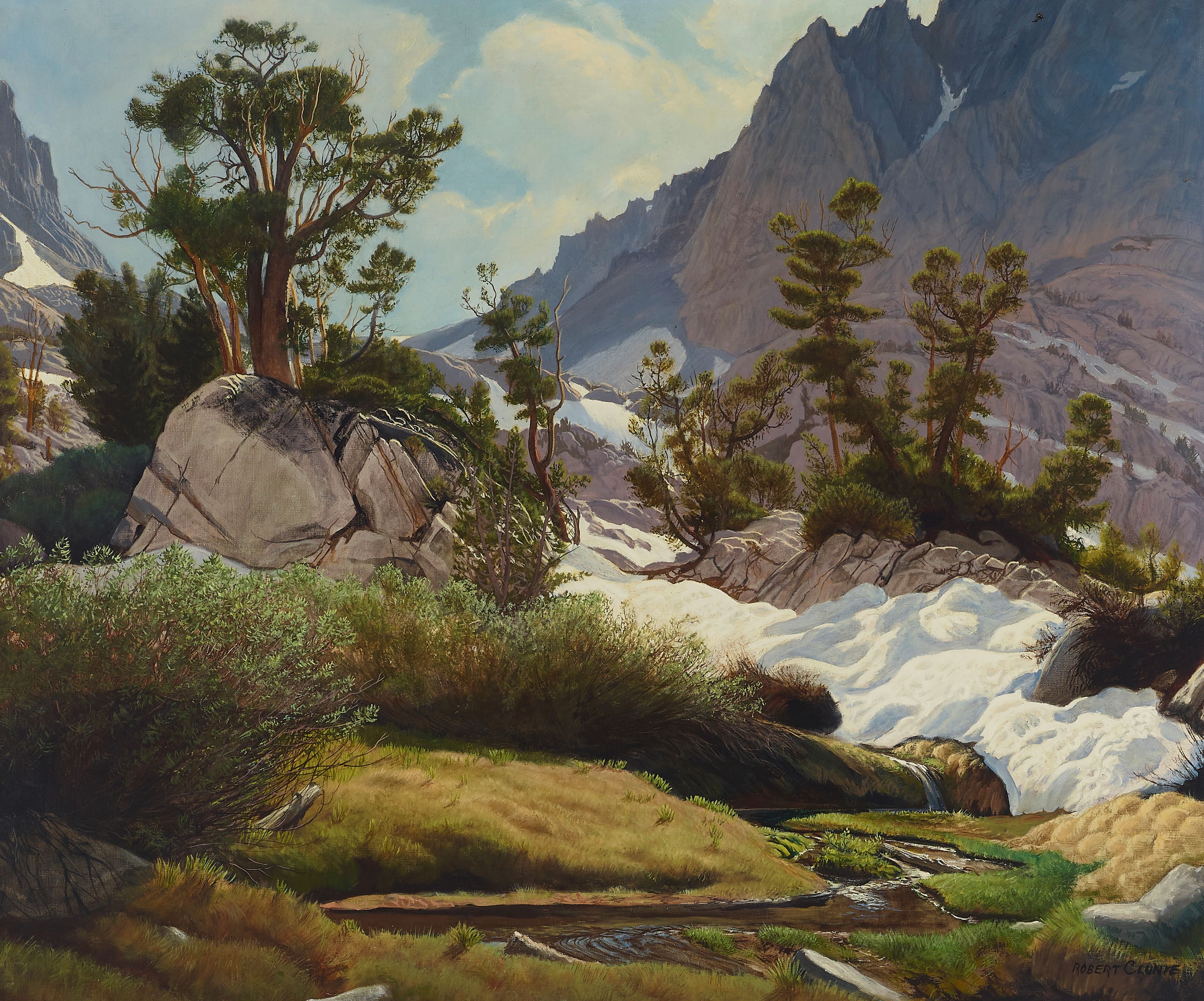 Bonhams : Robert Clunie (1895-1984) Jig Saw Pass (North Palisade Region) 30 x 36 in. framed 35 x ...