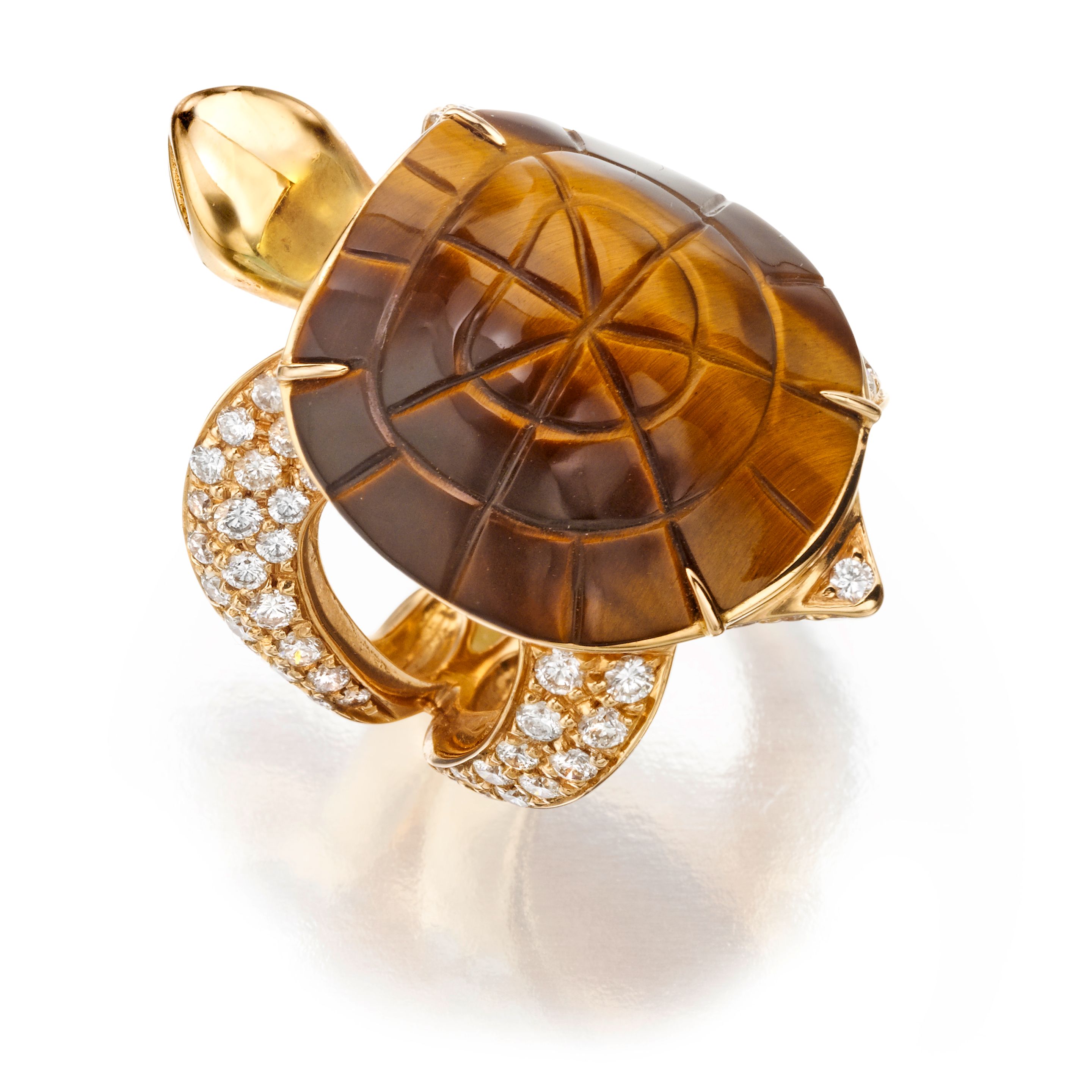 Bonhams : BOUCHERON A GEM-SET TURTLE RING