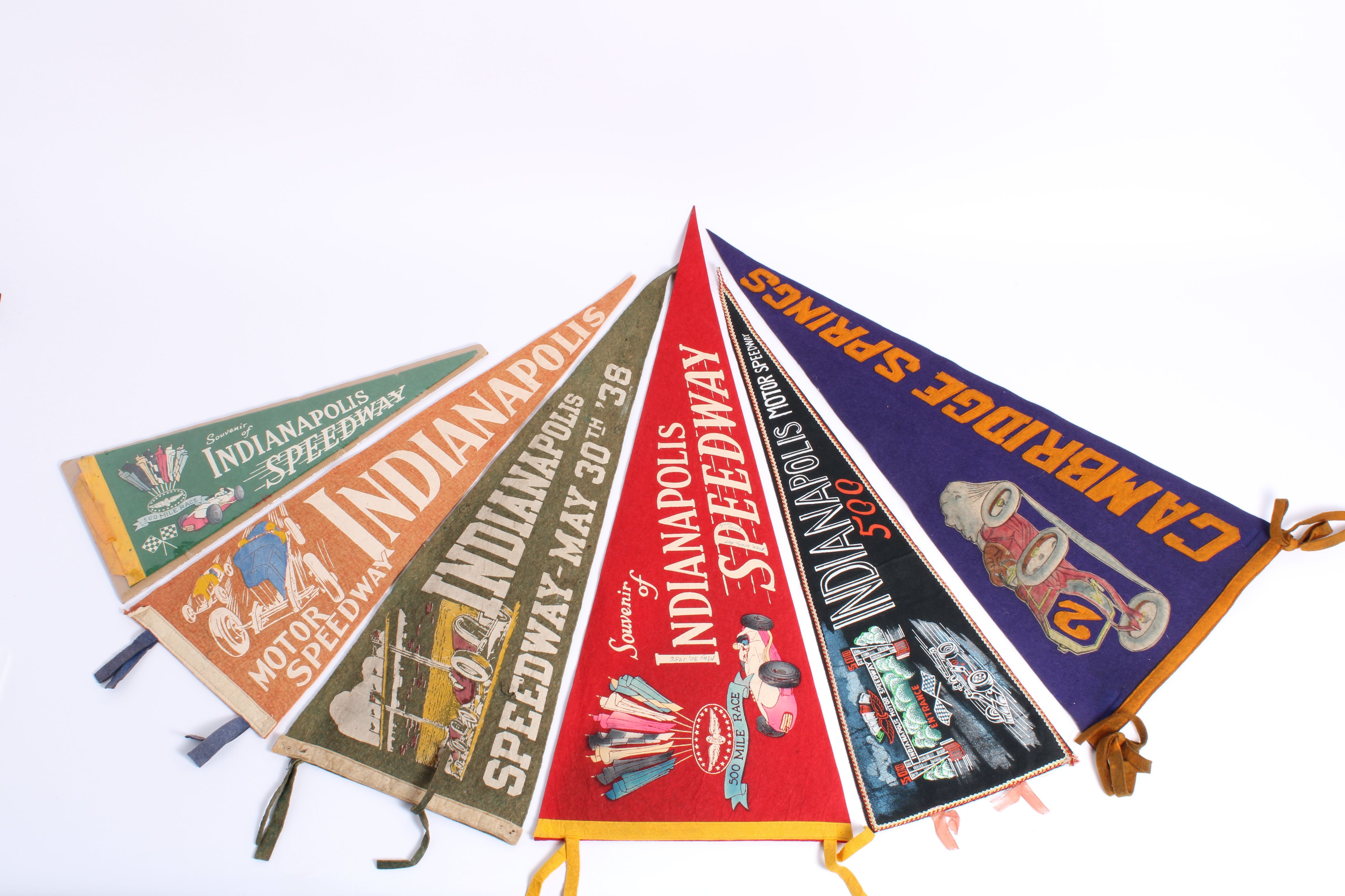 Bonhams Cars : Six Speedway and motor racing felt pennants, (6)