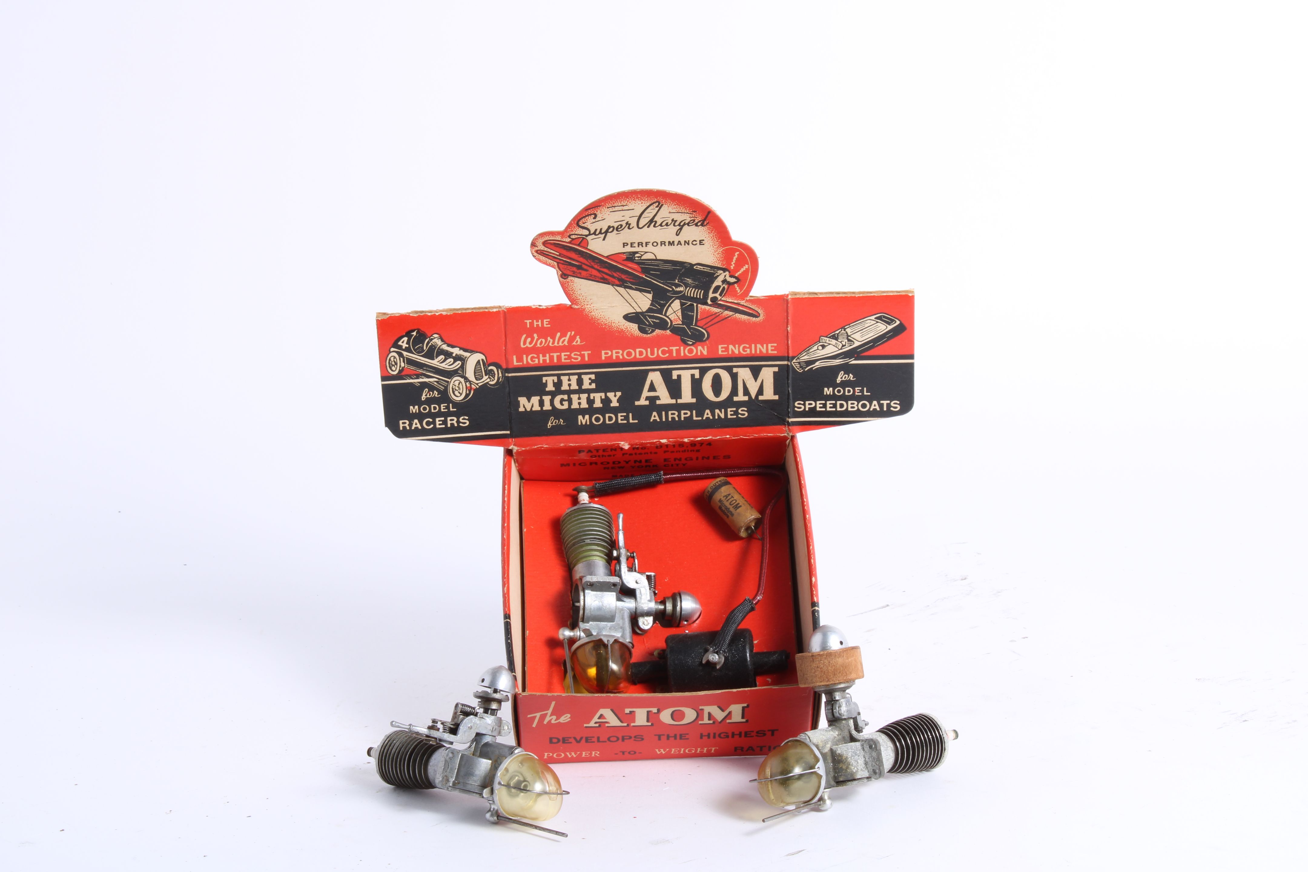Bonhams Cars : Three The Atom scale model engines by Microdine Engine ...