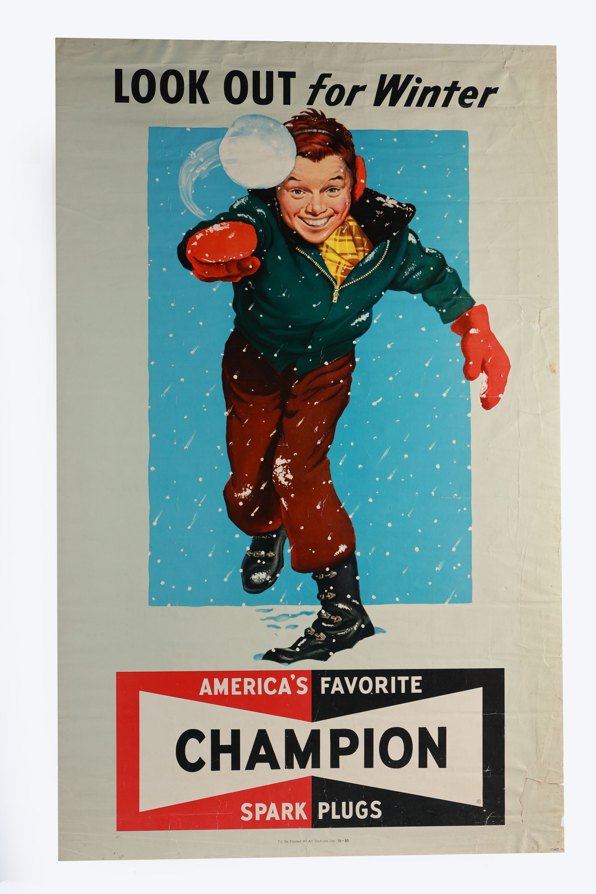 Bonhams Cars : LOOK OUT for Winter a champion spark plug advertising ...