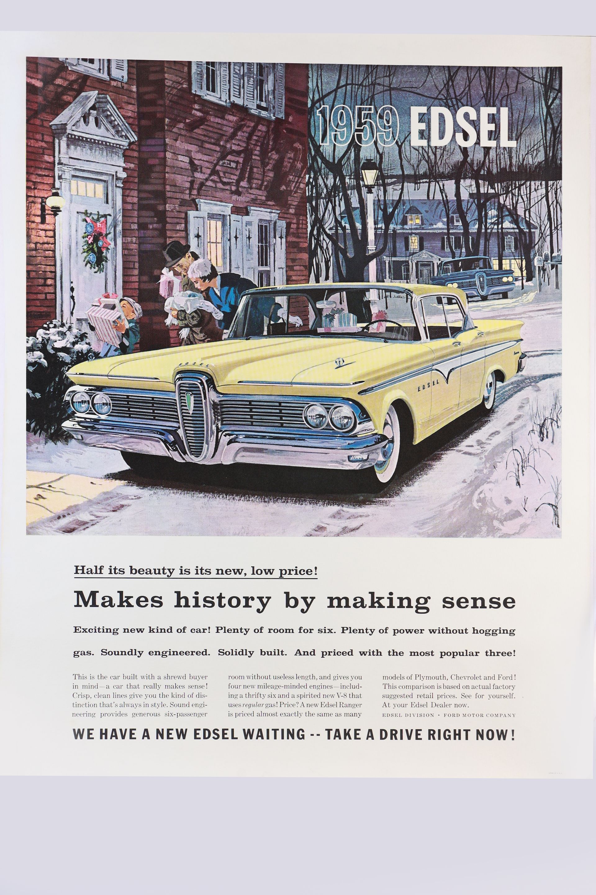 Bonhams Cars : A 1959 Ford Edsel sales poster