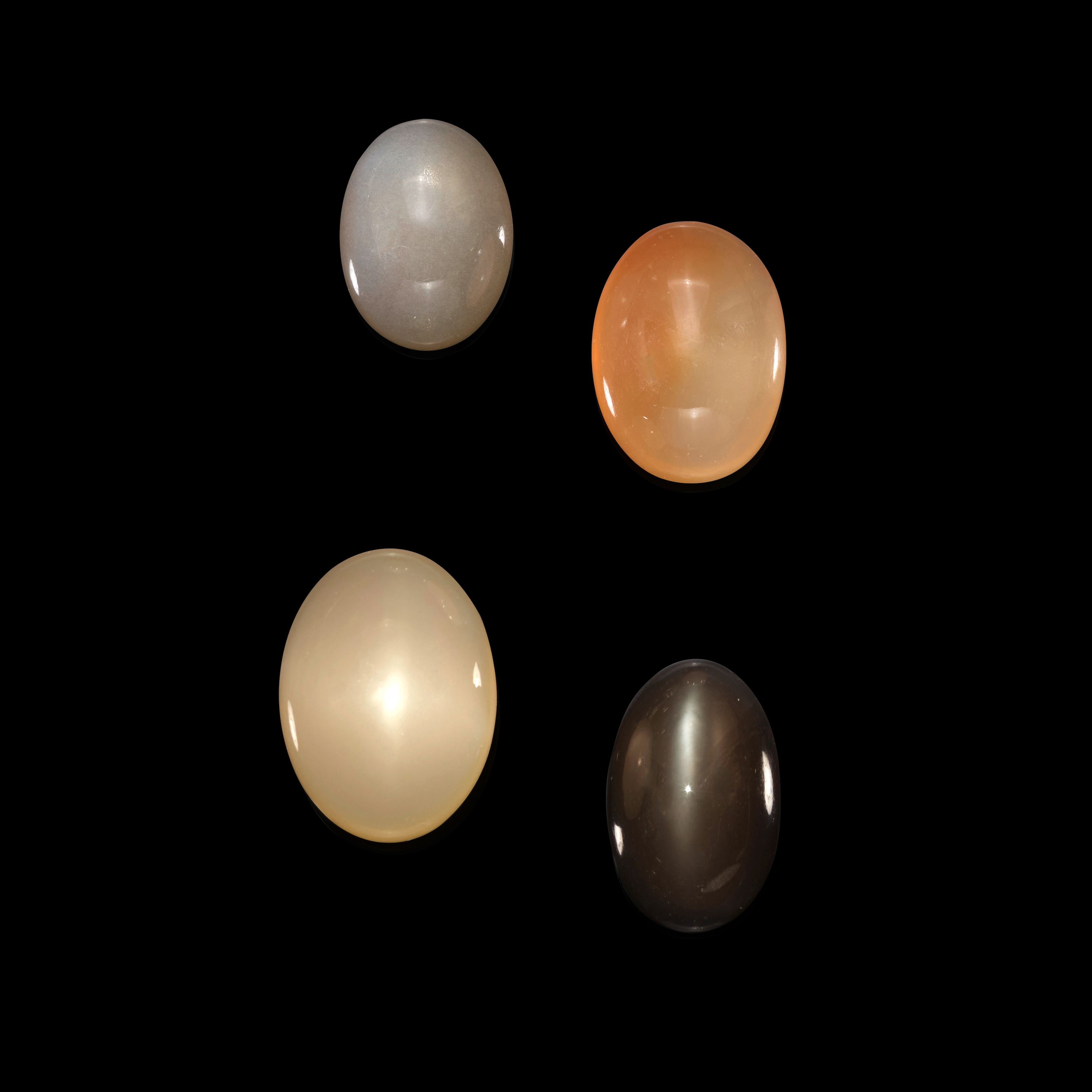 Bonhams : Four Moonstones Including a Cat's Eye Moonstone and a Star ...