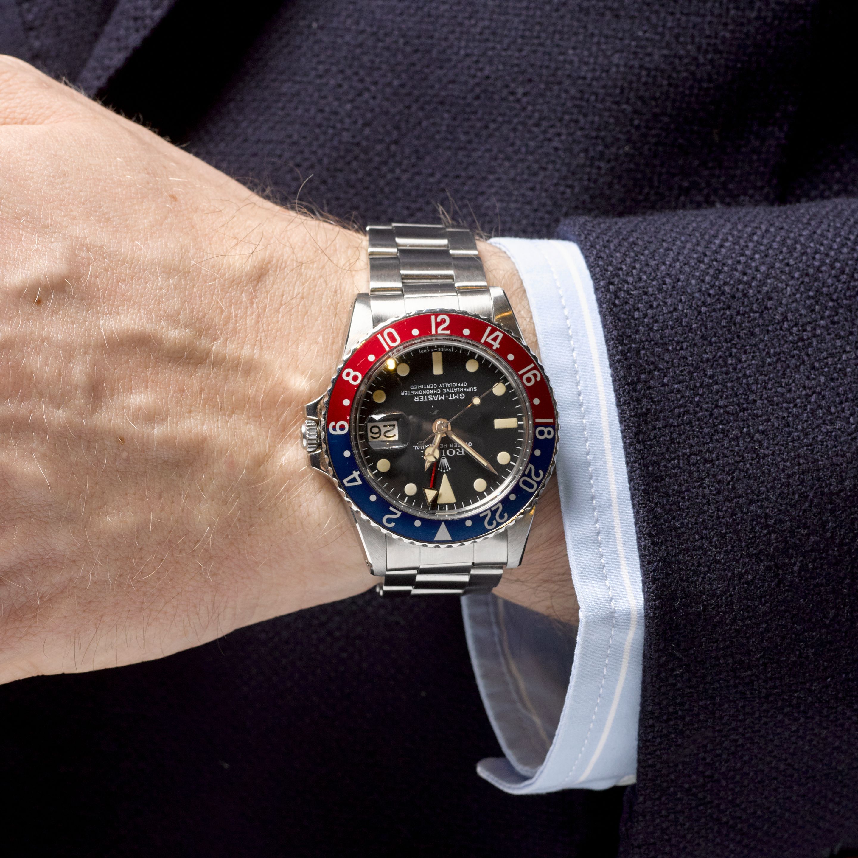 Bonhams : ROLEX. A STAINLESS STEEL AUTOMATIC CALENDAR BRACELET WATCH ...