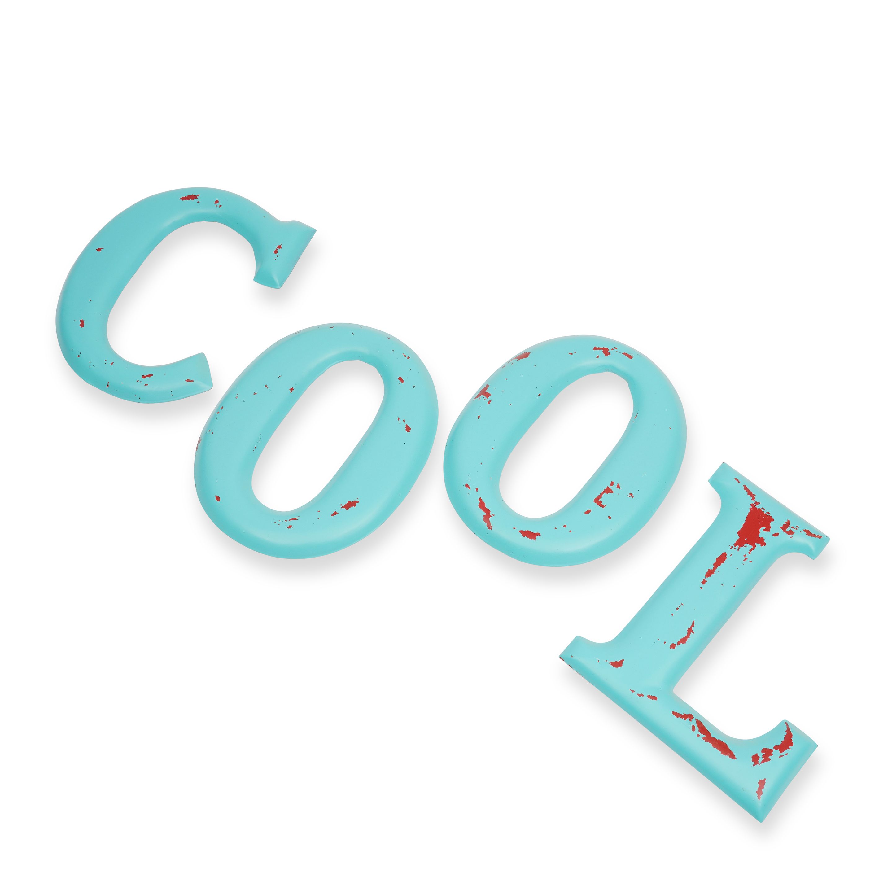Bonhams Skinner : Blue-painted Trade Sign Letters Spelling COOL