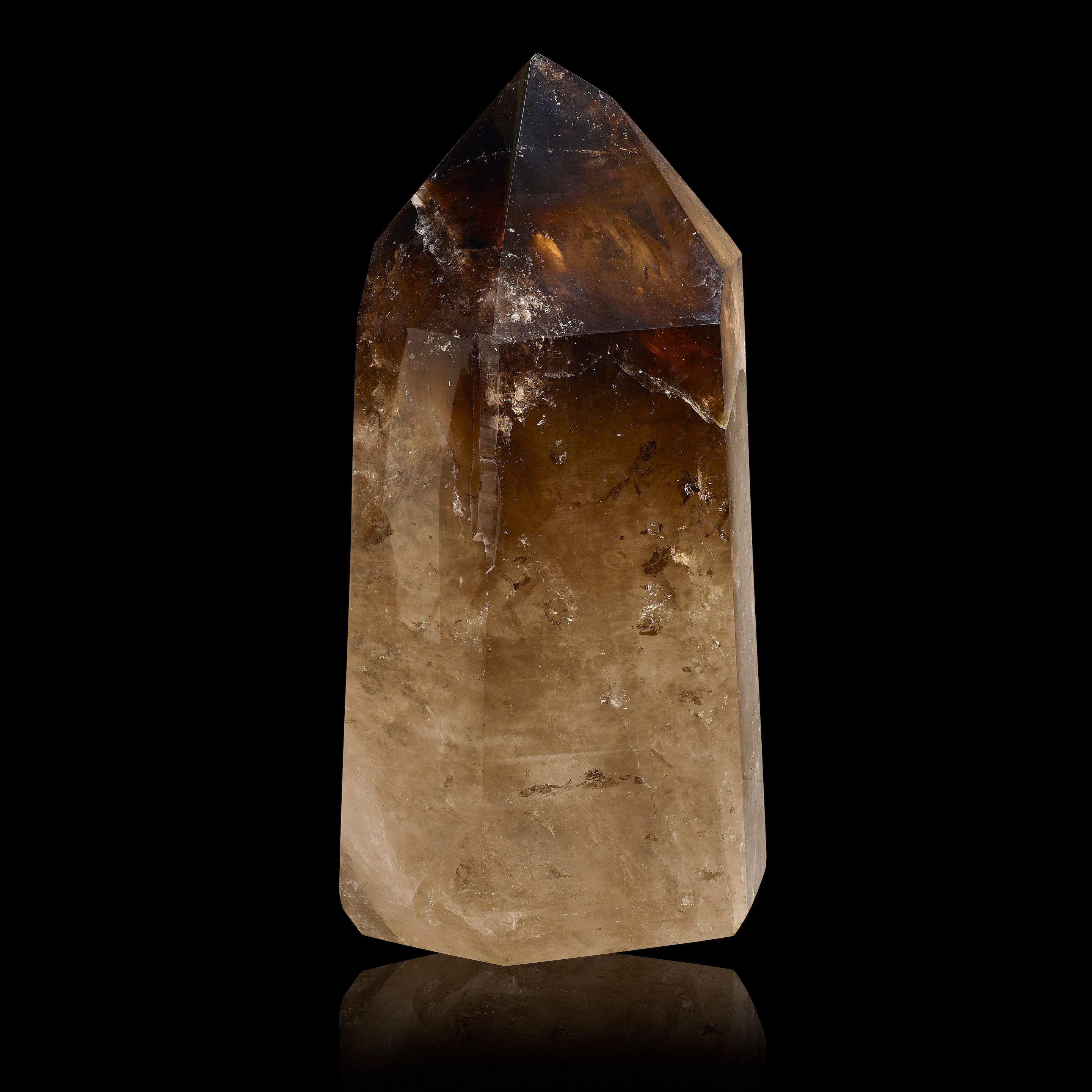 Bonhams : Large Natural Smoky Quartz Crystal Hexagonal Point