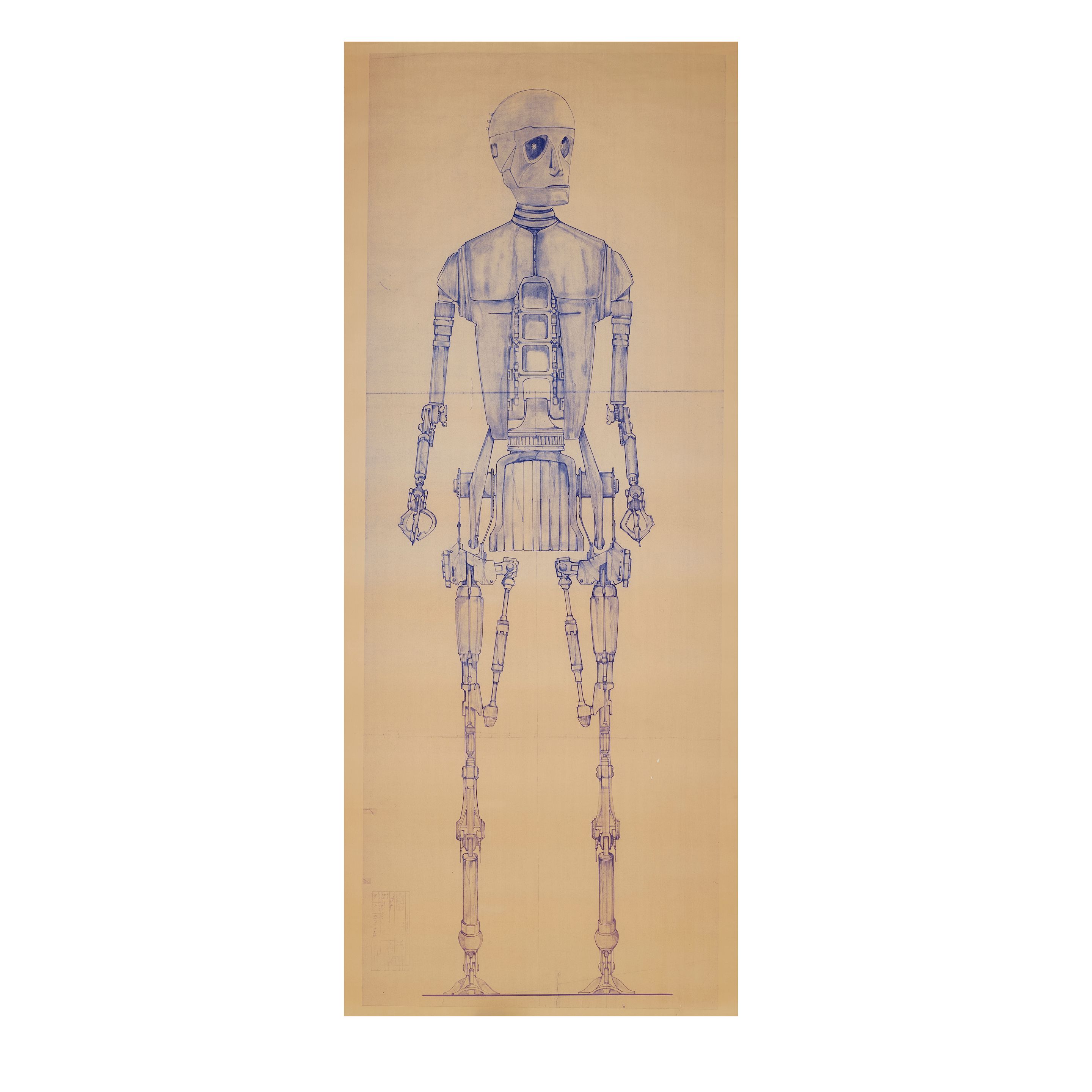 Bonhams : Robot Front View Blueline from the Original ILM Blueprints ...
