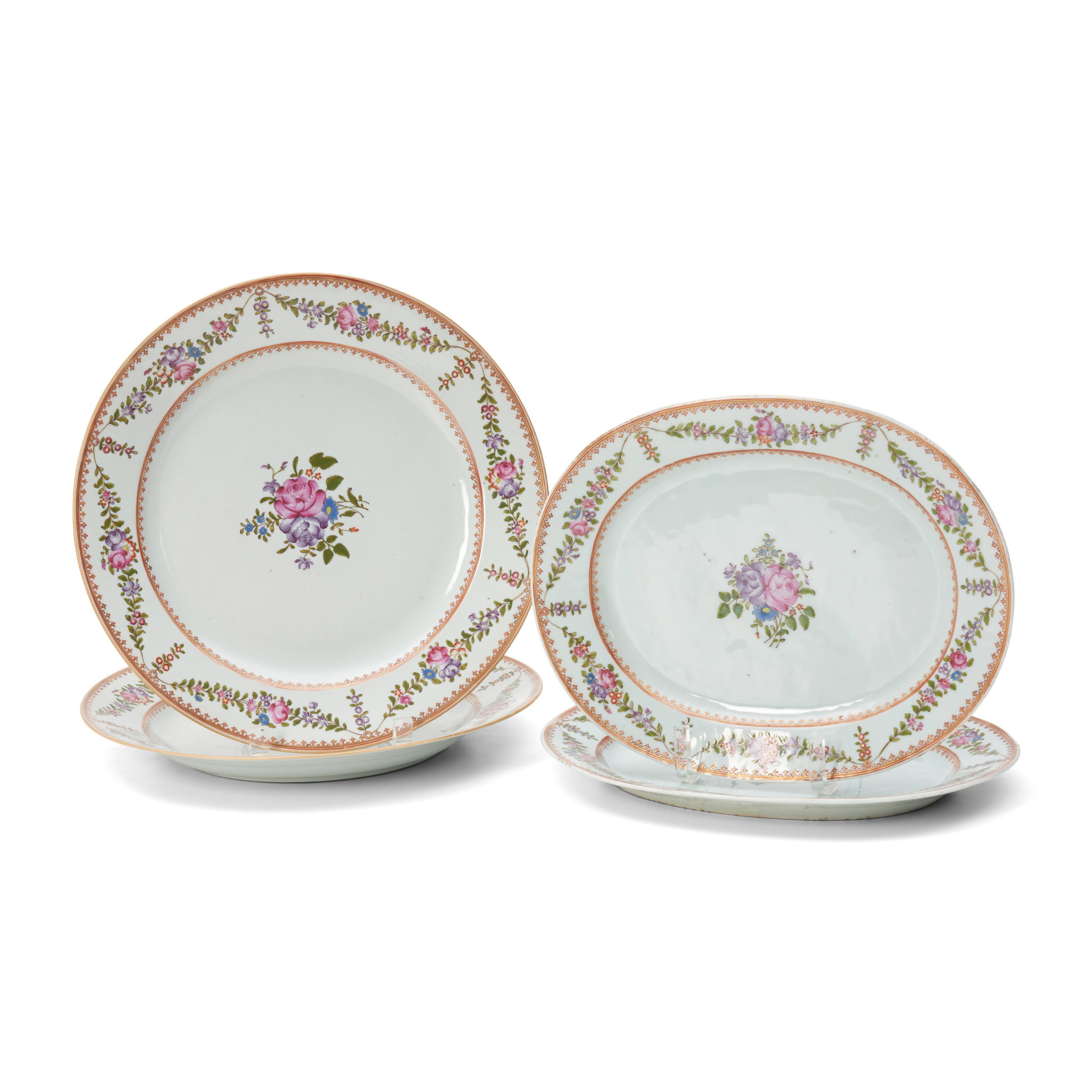 Bonhams Skinner Four Chinese Export Porcelain Dishes Late 18th Century