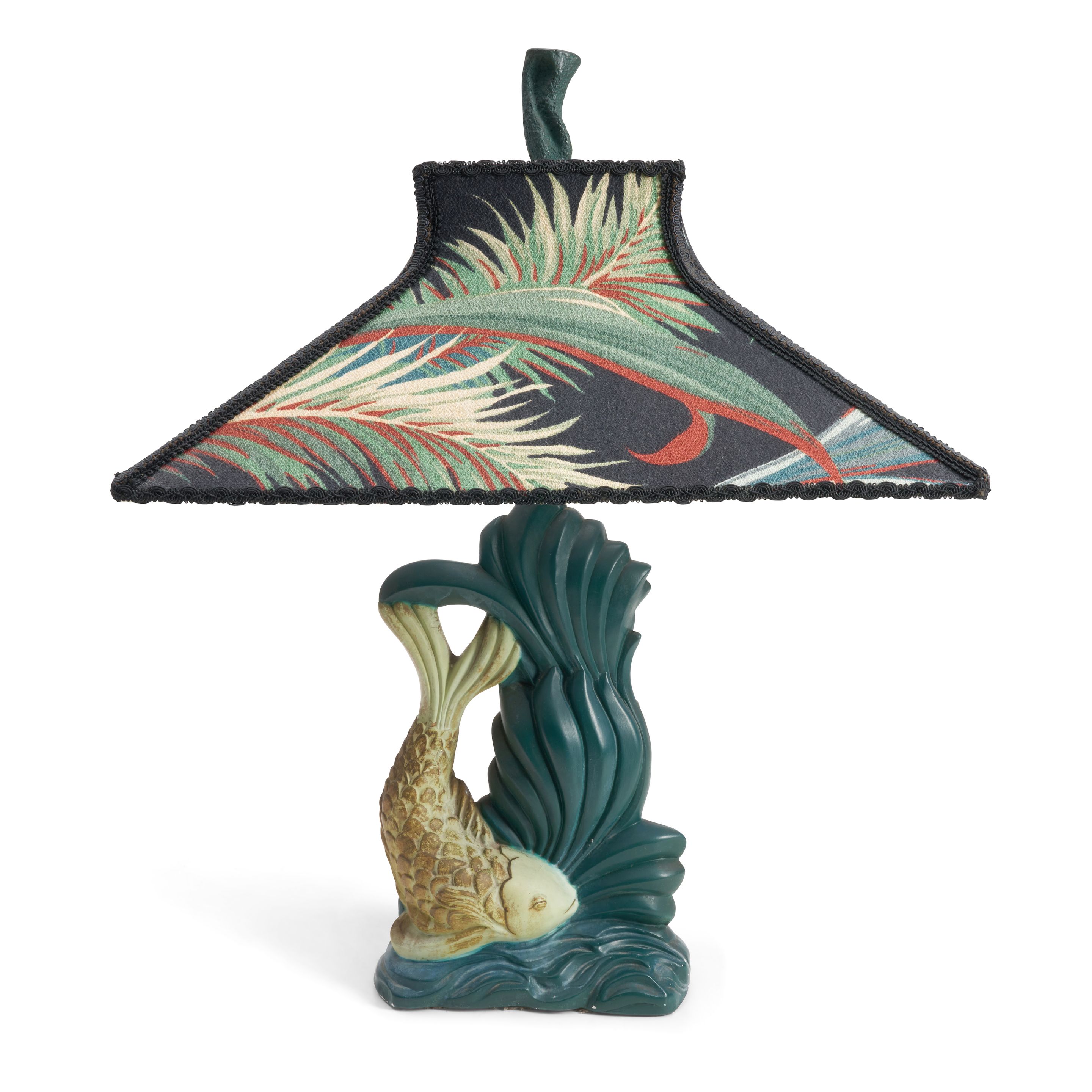 Bonhams Skinner : Mid-century Painted Plaster Fish-form Lamp